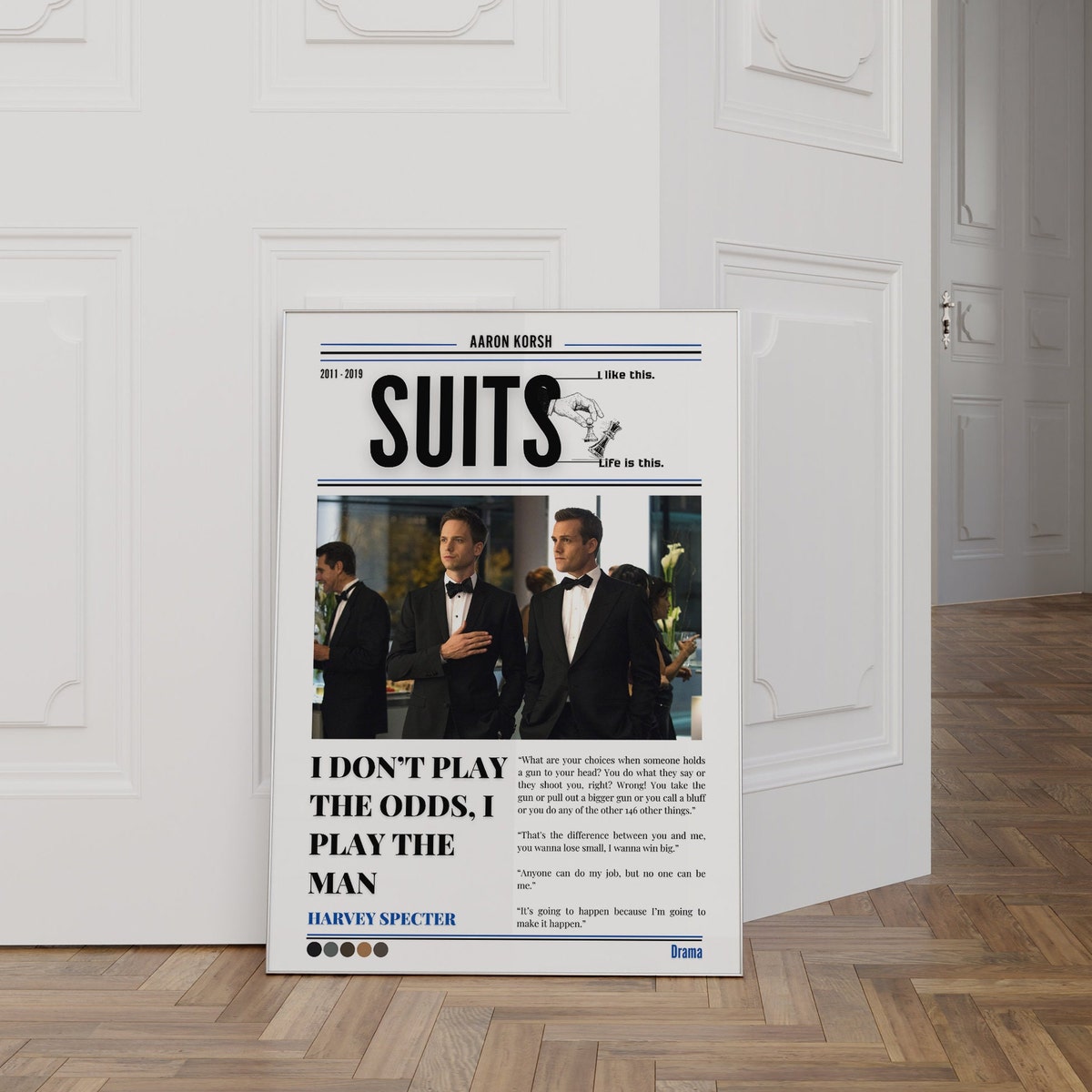 Miluva Suits Tv Series Poster, Harvey Specter, Suits, Print, Wall Art ...