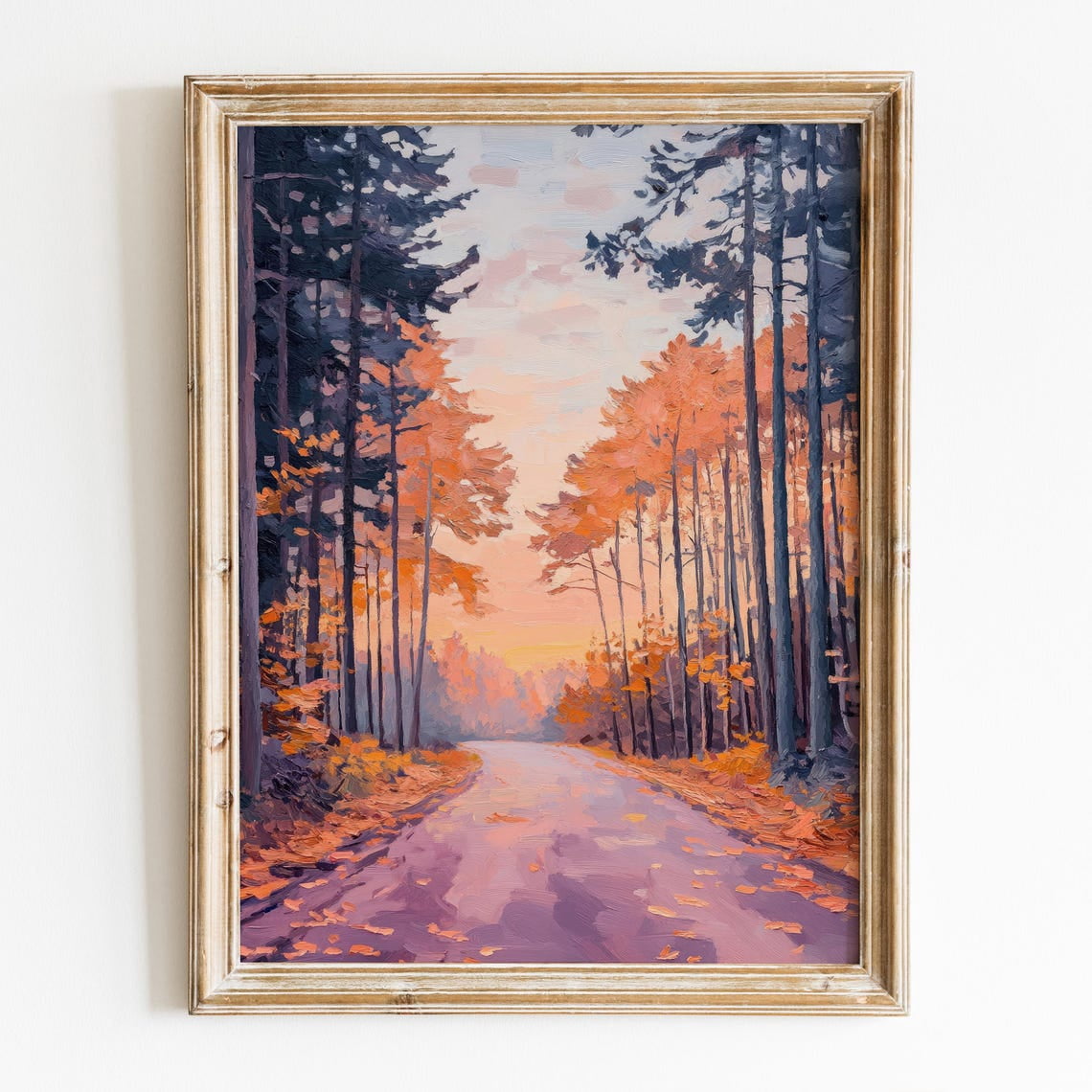 Miluva Sunset In The Forest Girly Wall Art, Preppy Fall Room Decor ...