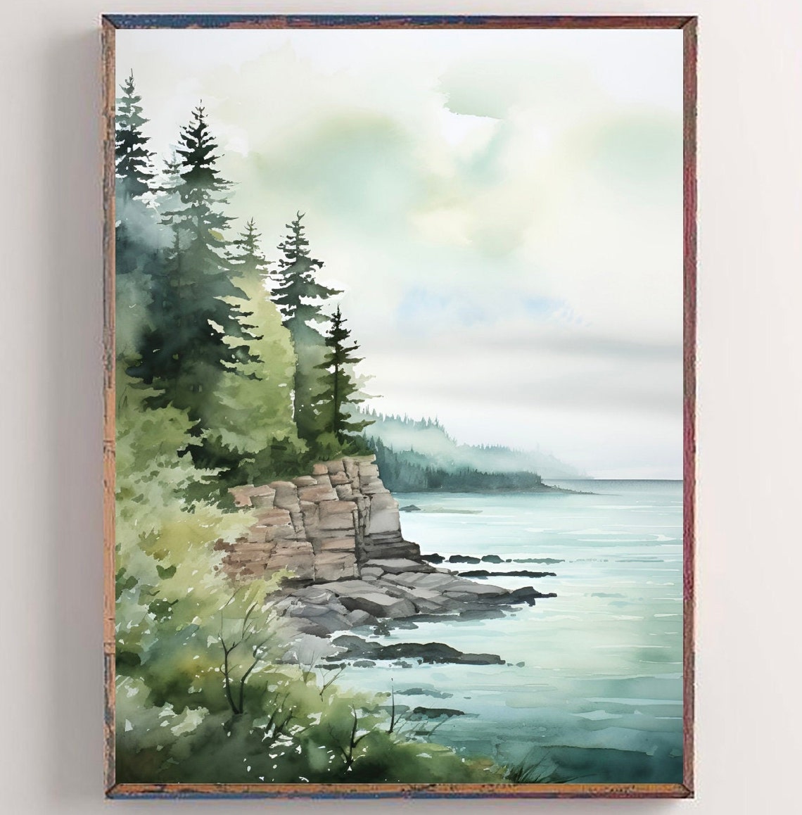 Miluva Superior Lake Wisconsin Landscape Wall Art Shoreline Poster ...