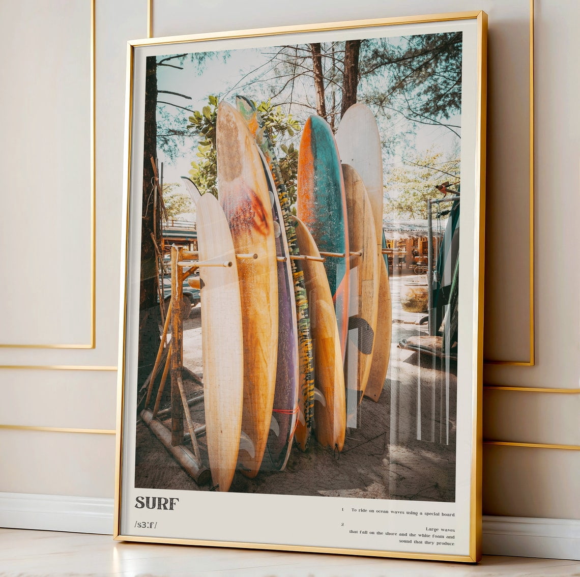 Miluva Surf Boards Poster, Surf Wall Art, Surf Definition Print ...