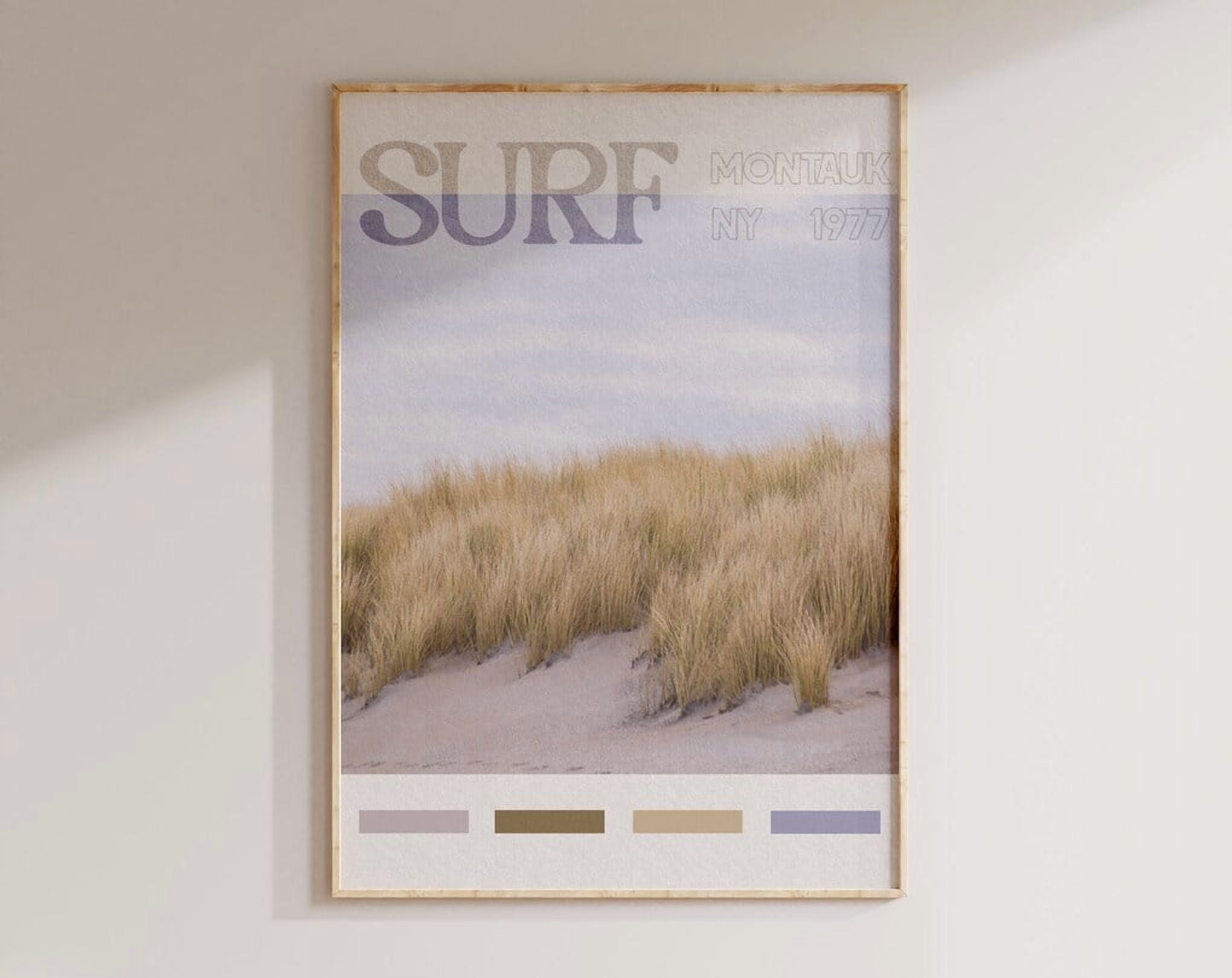 Miluva Surf Print Vintage Magazine Digital Art Surfer Poster Coastal ...