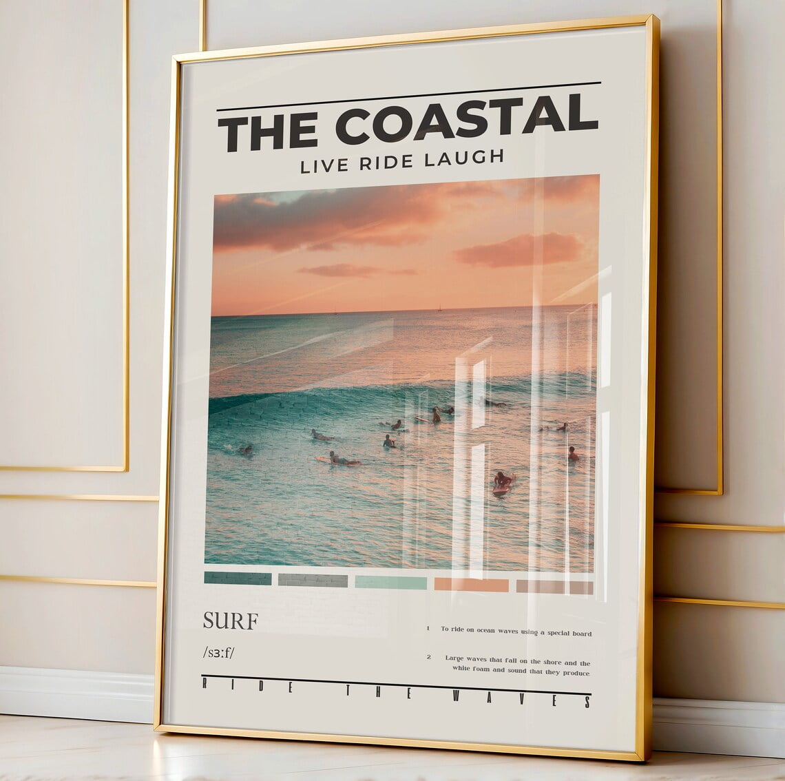 Miluva Surf Wall Art, Blue Coastal Surf Up Poster, Chic Surf Photography Definition Print, Ocean ...