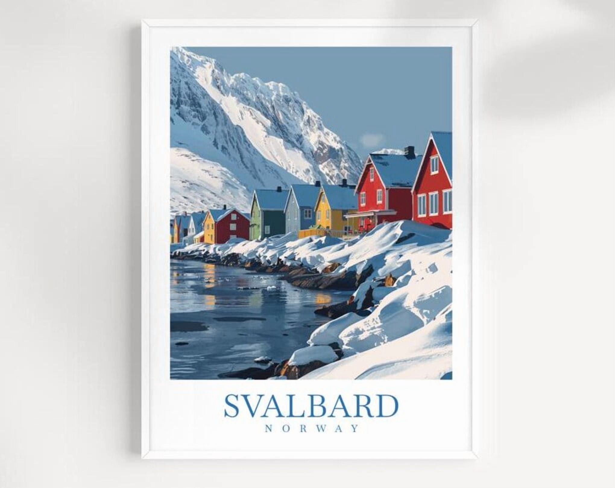 Miluva Svalbard Travel Print Wall Art Norway Wall Hanging Home DÃ©cor ...