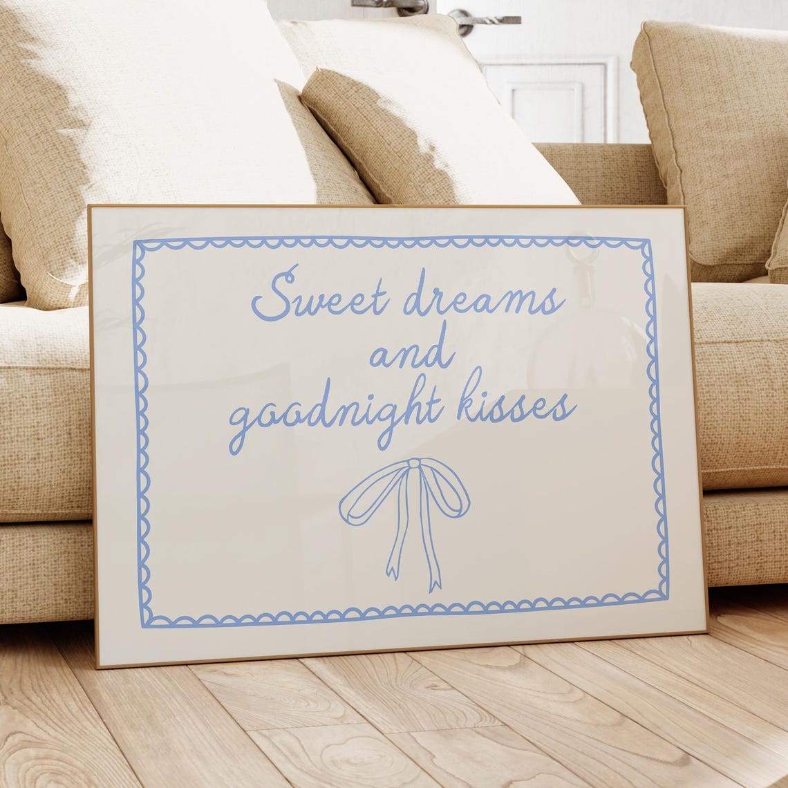 Miluva Sweet Dreams Poster, Cute Above Bed Decor, Trendy Horizontal ...