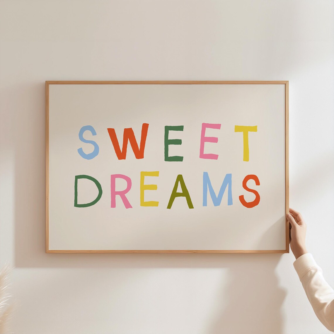 Miluva Sweet Dreams Print, Bedroom Decor, Cute Nursery Or Girl'S Room ...