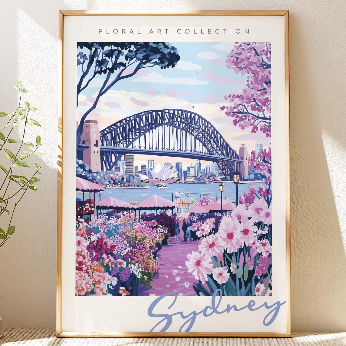 Miluva Sydney Flower Market Print, Travel Art, Trendy Wall Art ...