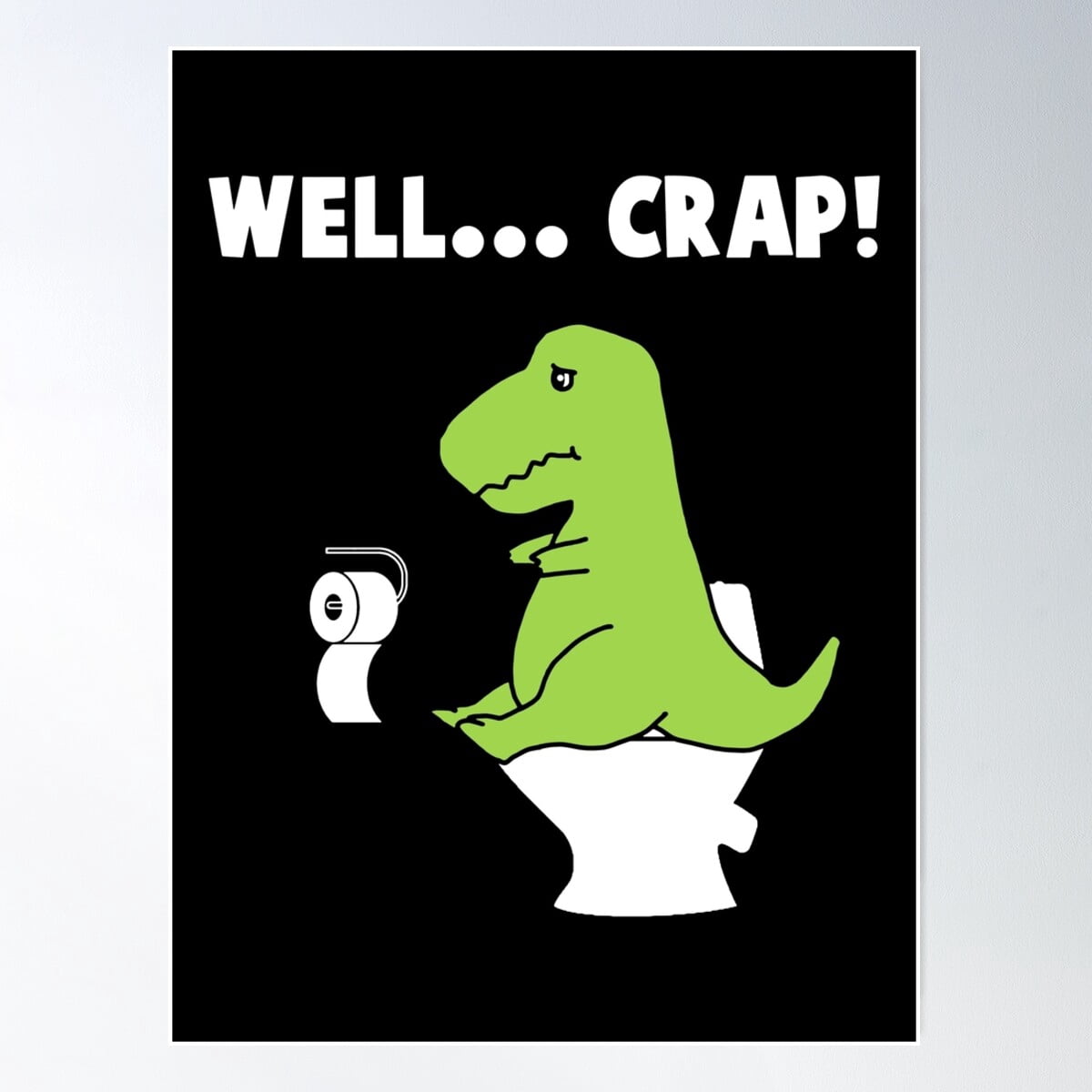 Miluva T Rex Toilet Sign - Bathroom Poster Wall Art, Modern Wall Decor ...