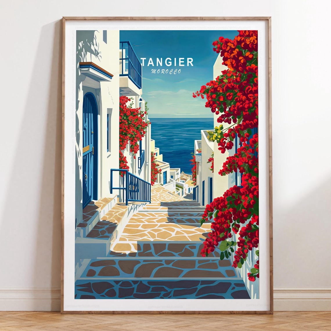 Miluva Tangier Morocco Travel Print, Morocco Travel Poster Tangier ...