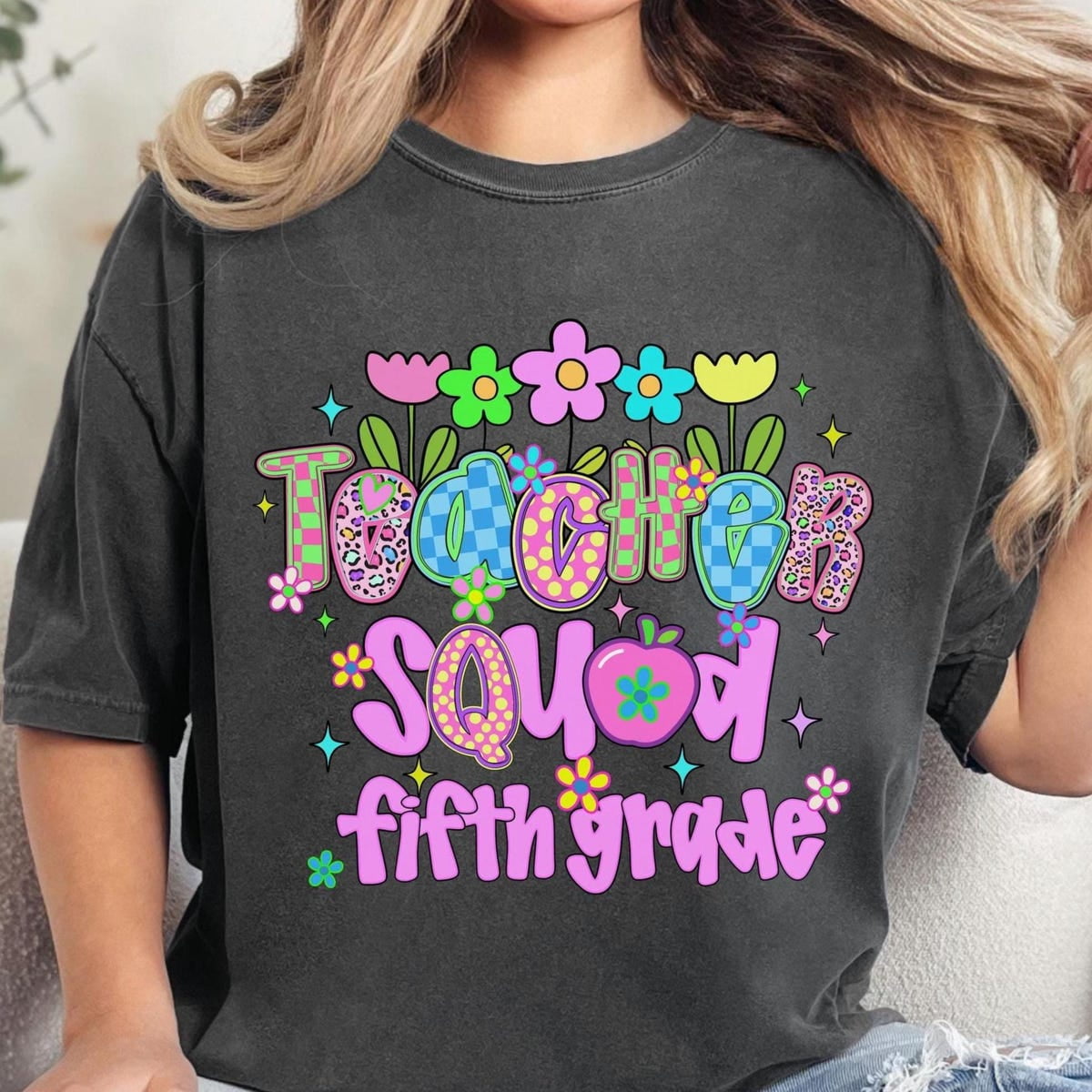 Miluva Teacher Shirt, Fifth Grade T-Shirt, Group Matching Squad Back To ...