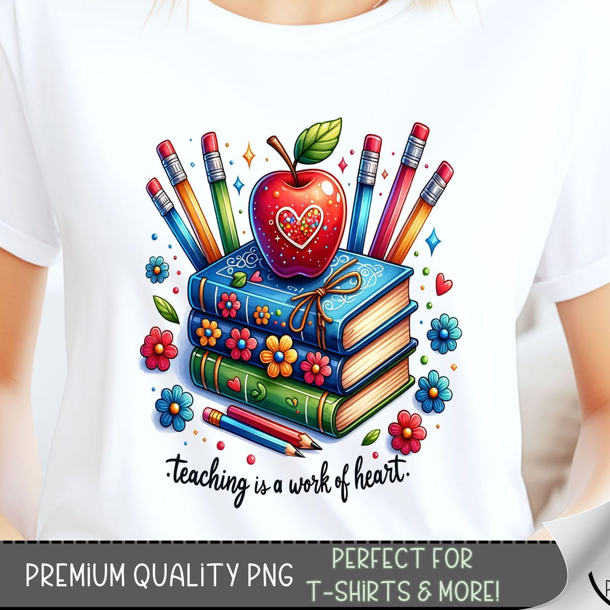 Miluva Teacher T-Shirt Design, Teaching Shirt , Teaching Heart Work ...