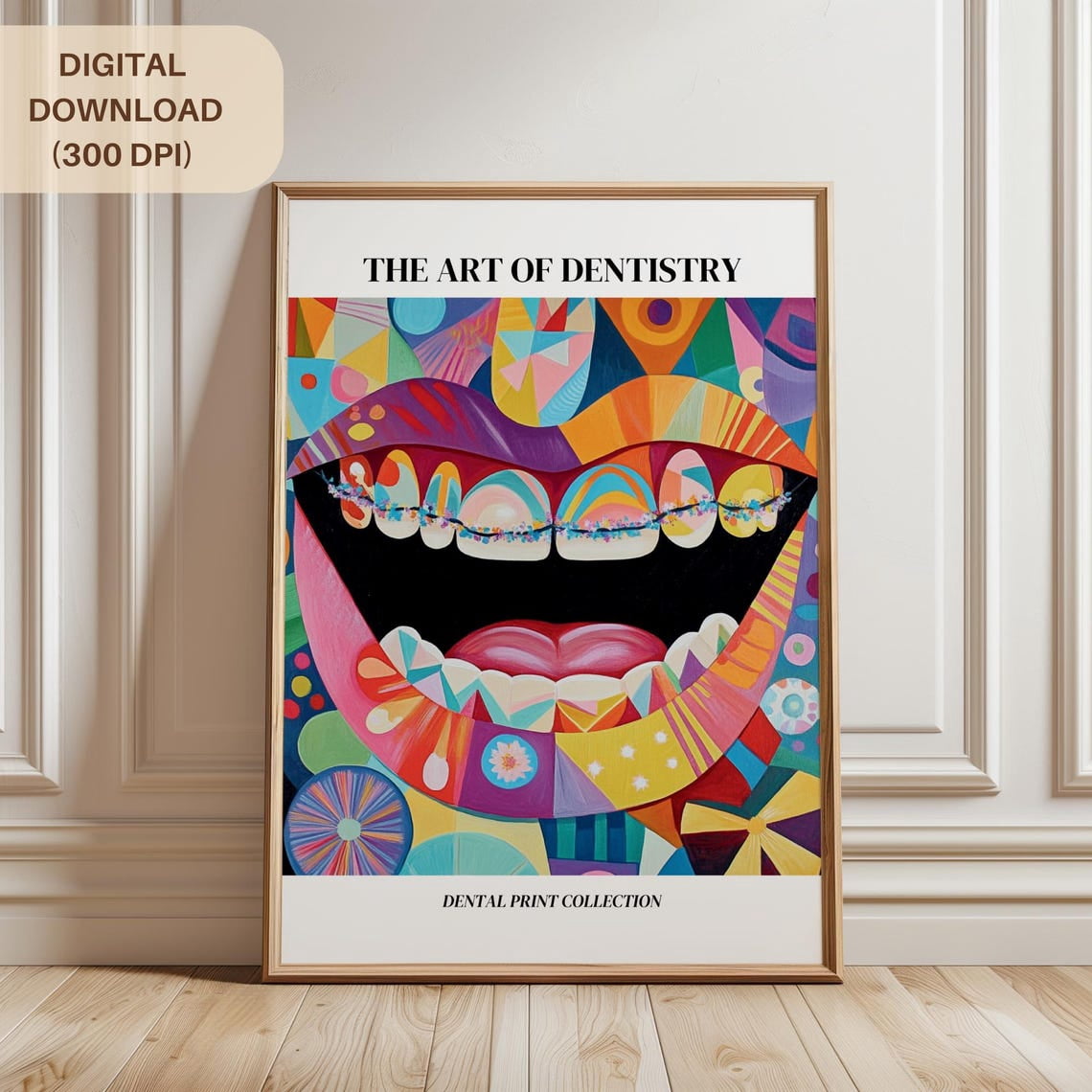 Miluva Teeth Dentist Wall Art, Dentistry Braces Print, Dental Clinic ...
