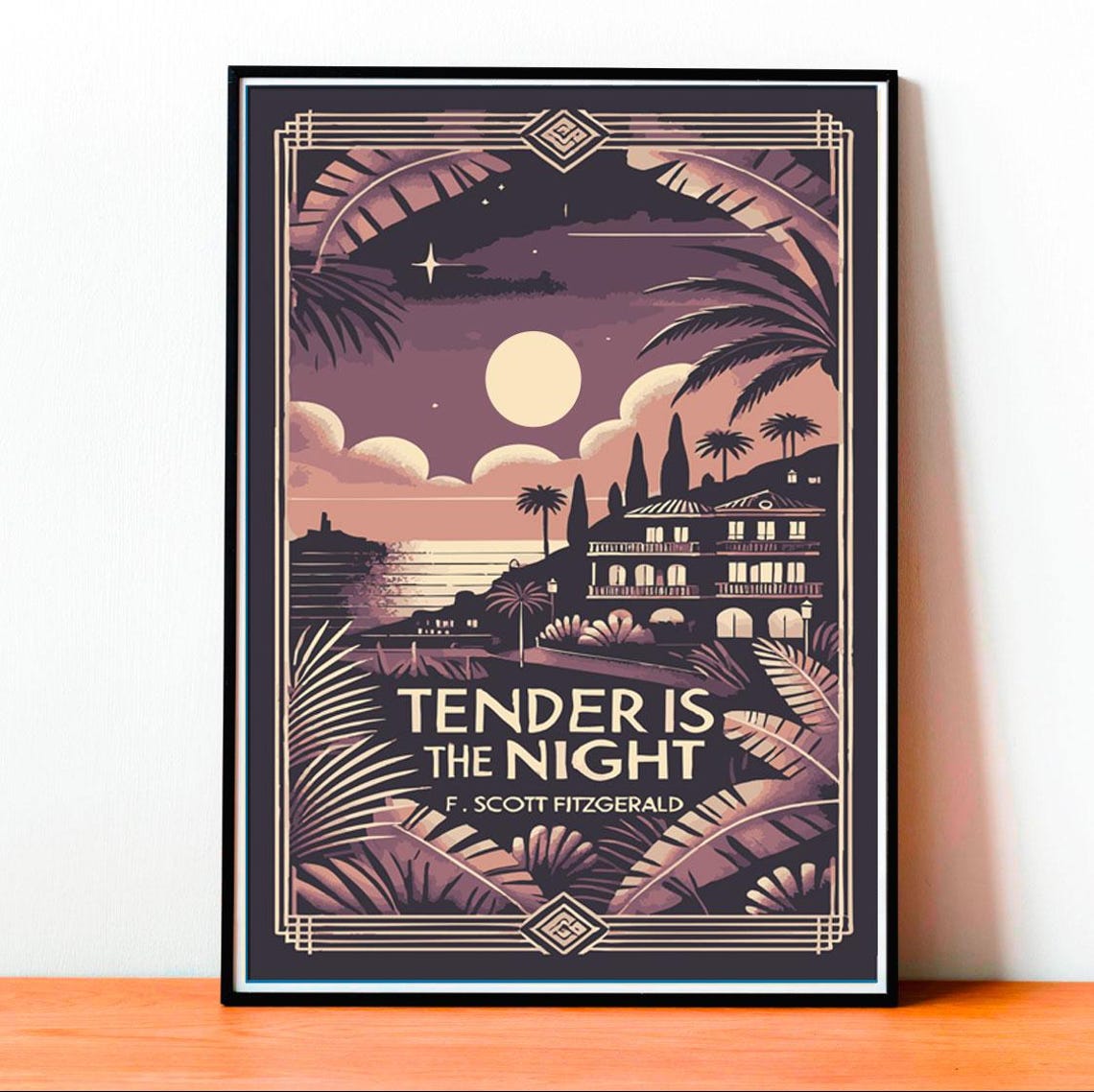 Miluva Tender Is The Night Poster, F. Scott Fitzgerald, Vintage Book ...