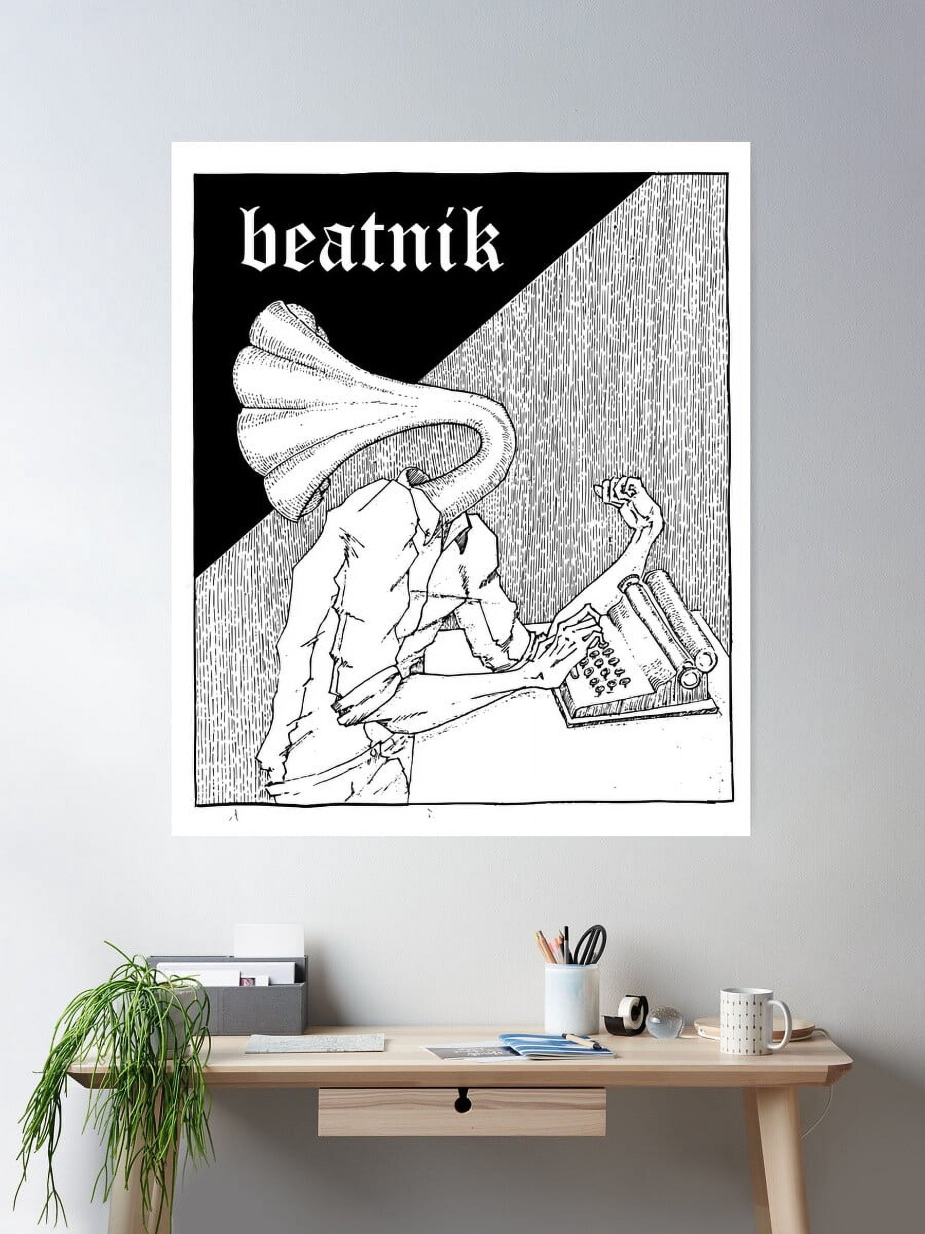 Miluva The Beatnik Poster Wall Art, Modern Wall Decor For Living Room ...