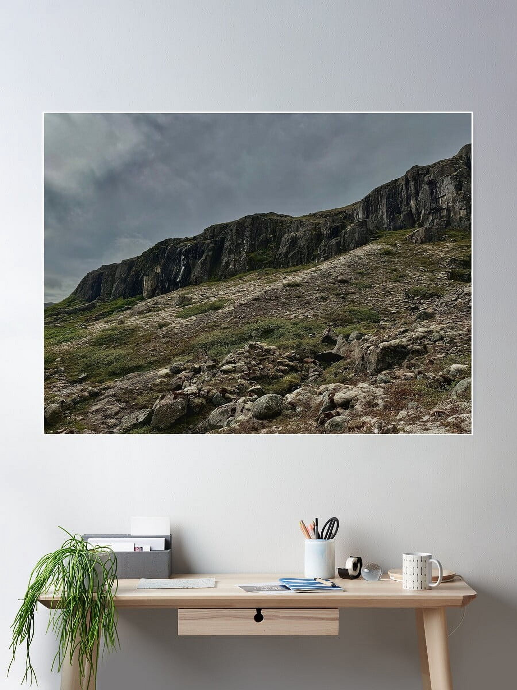 Miluva The Cliff Poster Wall Art, Modern Wall Decor For Living Room ...