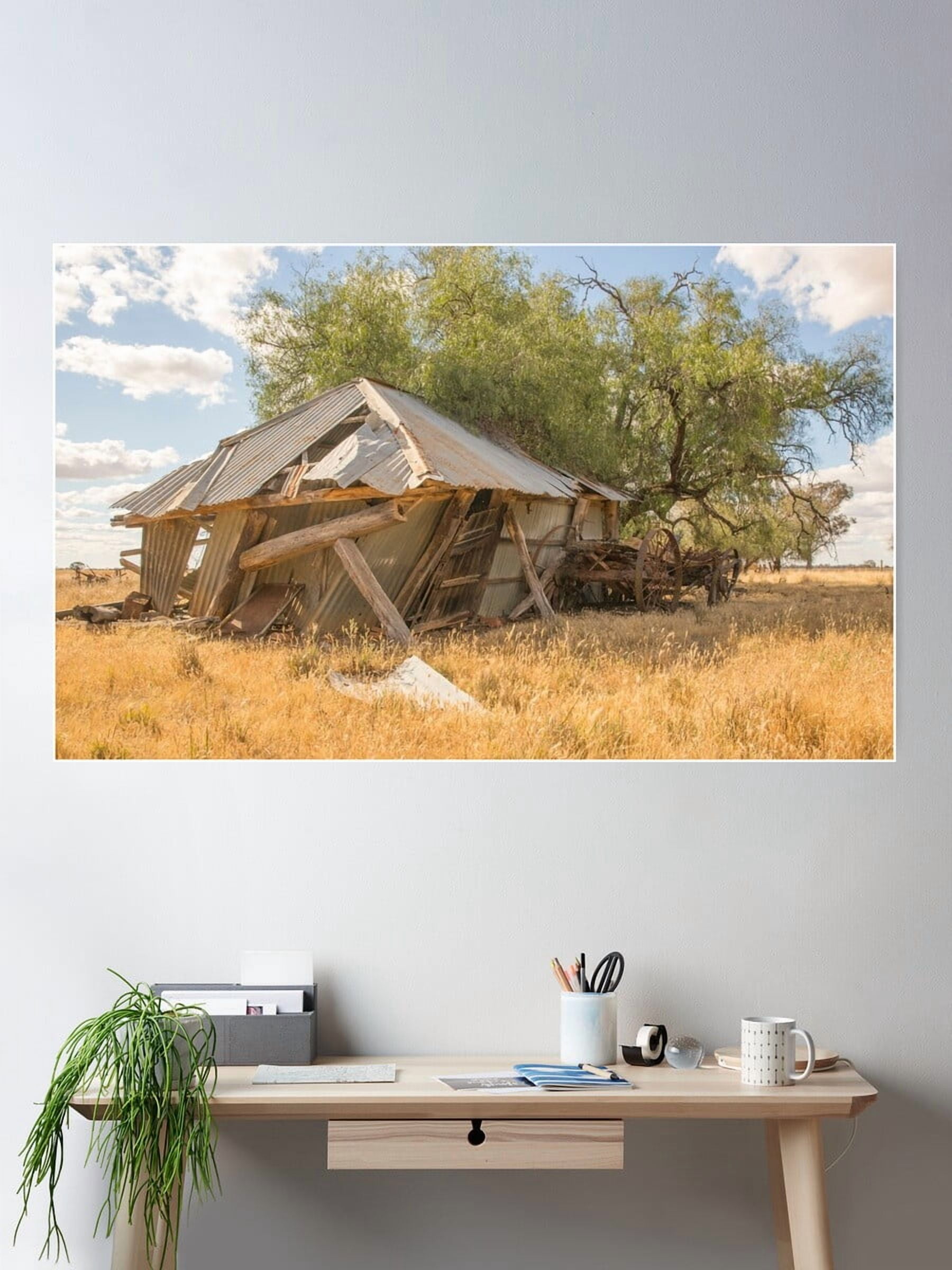 Miluva The Old Wagon At The Old Shed....Seen Better Days, Poster Wall Art, Modern Wall Decor For ...