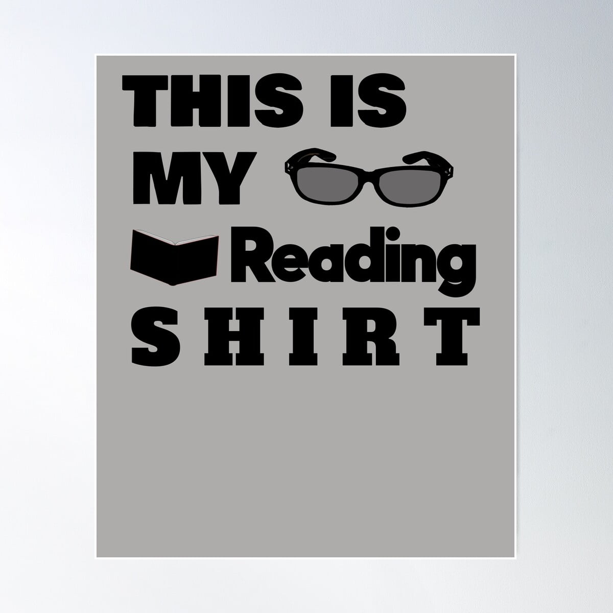Miluva This Is My Book Reading Shirt- Avid Reader Poster Wall Art, Modern Wall Decor For Living ...