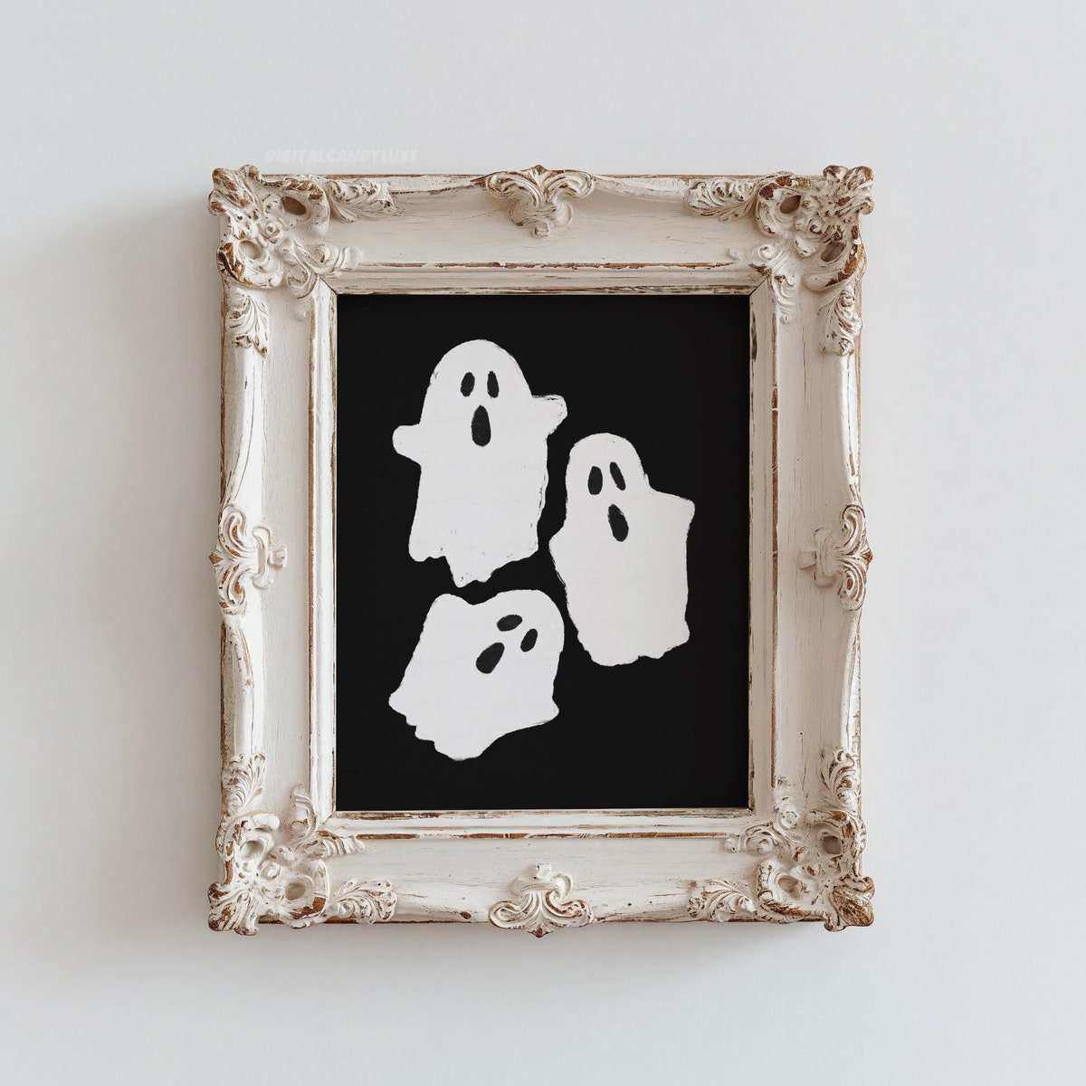 Miluva Three ghosts print cute halloween decor spooky prints halloween ...