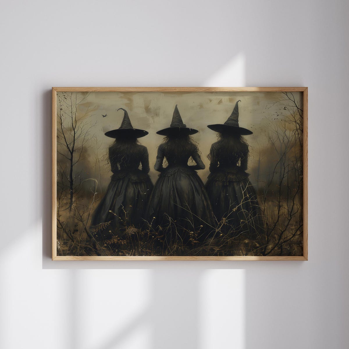 Miluva Three witches halloween art: gothic spooky – Poster – Wall Art ...