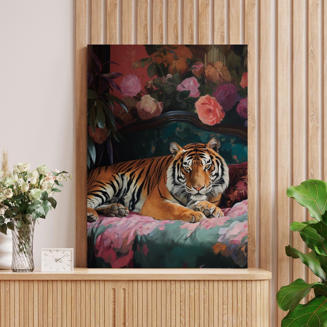 Miluva Tiger Wall Art, Majestic Tiger Print, Tiger Artwork, Elegant ...