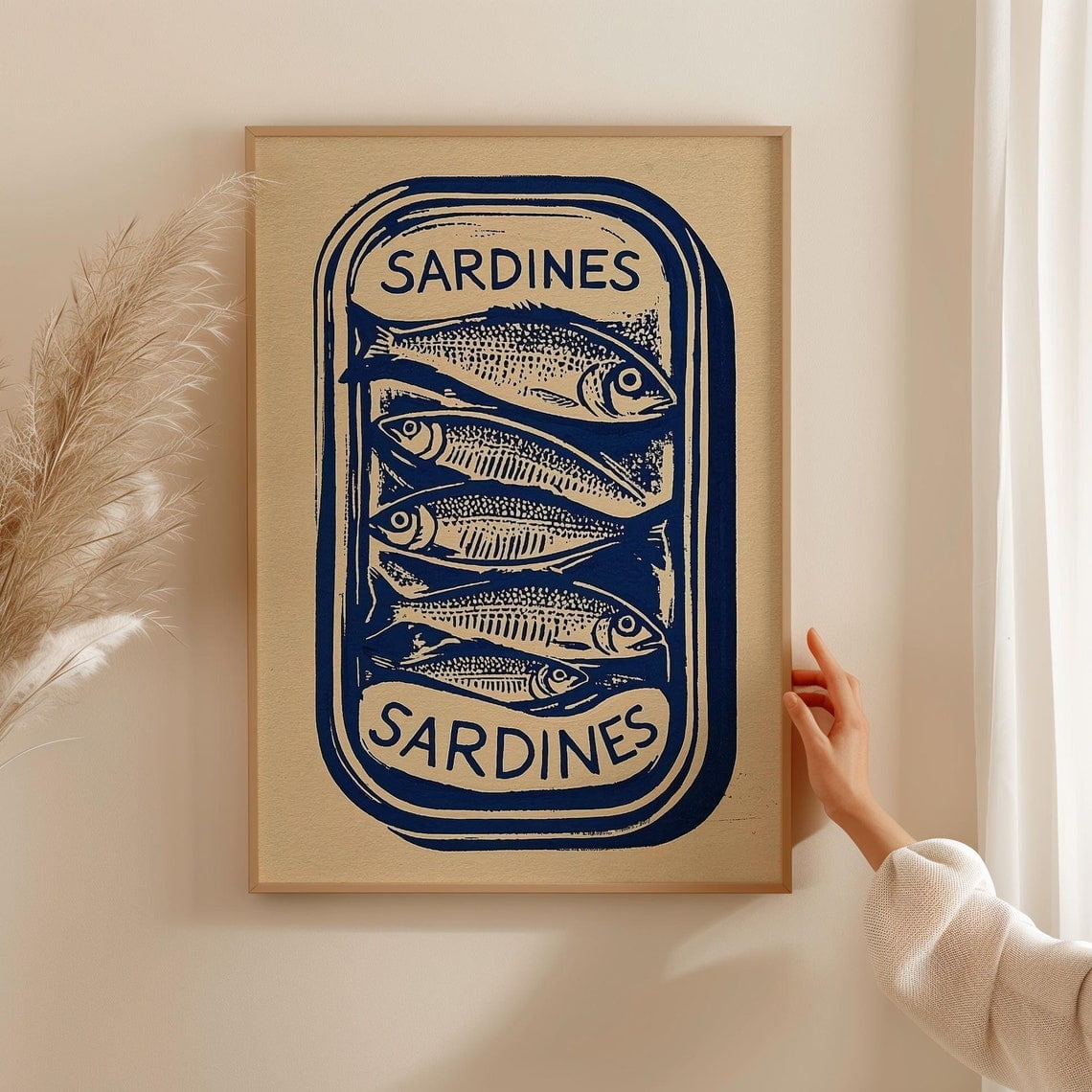 Miluva Tinned Sardines Print, Gift Sardines, Kitchen Poster, Sardine ...