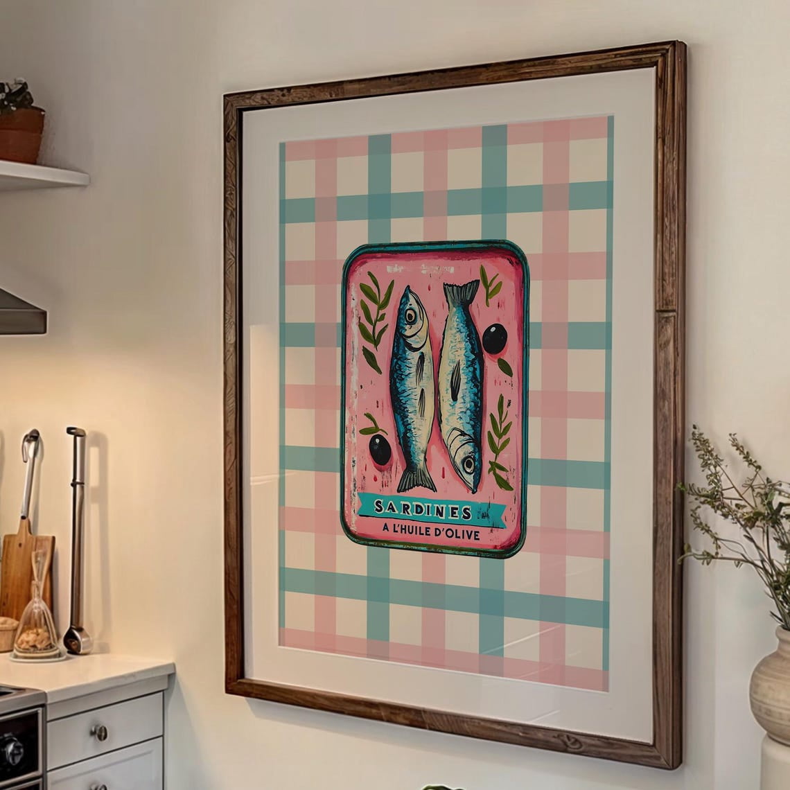 Miluva Tinned Sardines Print, Sardine , Kitchen Prints, Sardine Tin Art ...