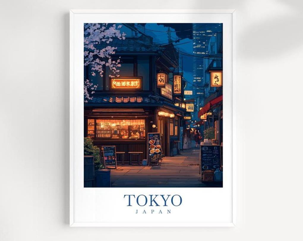 Miluva Tokyo Travel Art Print, Wall Art For Home DÃ©cor, Tokyo Gift For ...