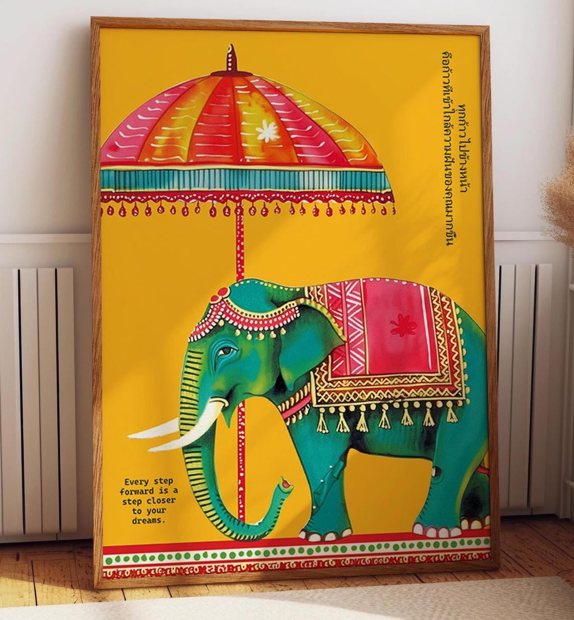 Miluva Traditional Indian Elephant Art Printcolorful Rajasthani ...