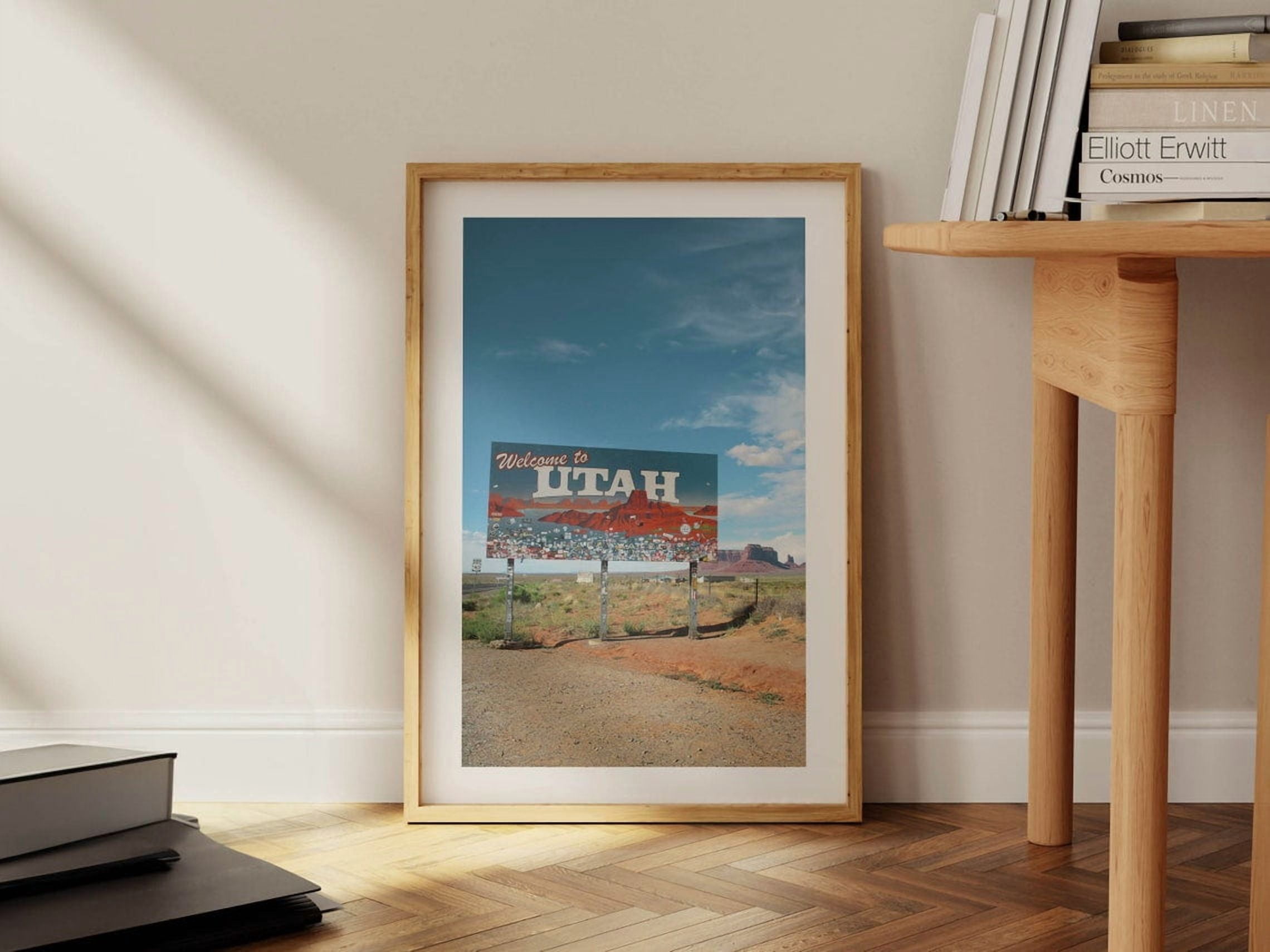 Miluva Travel Snapshot Utah Print Utah Art Wall Decor Welcome Sign Utah ...