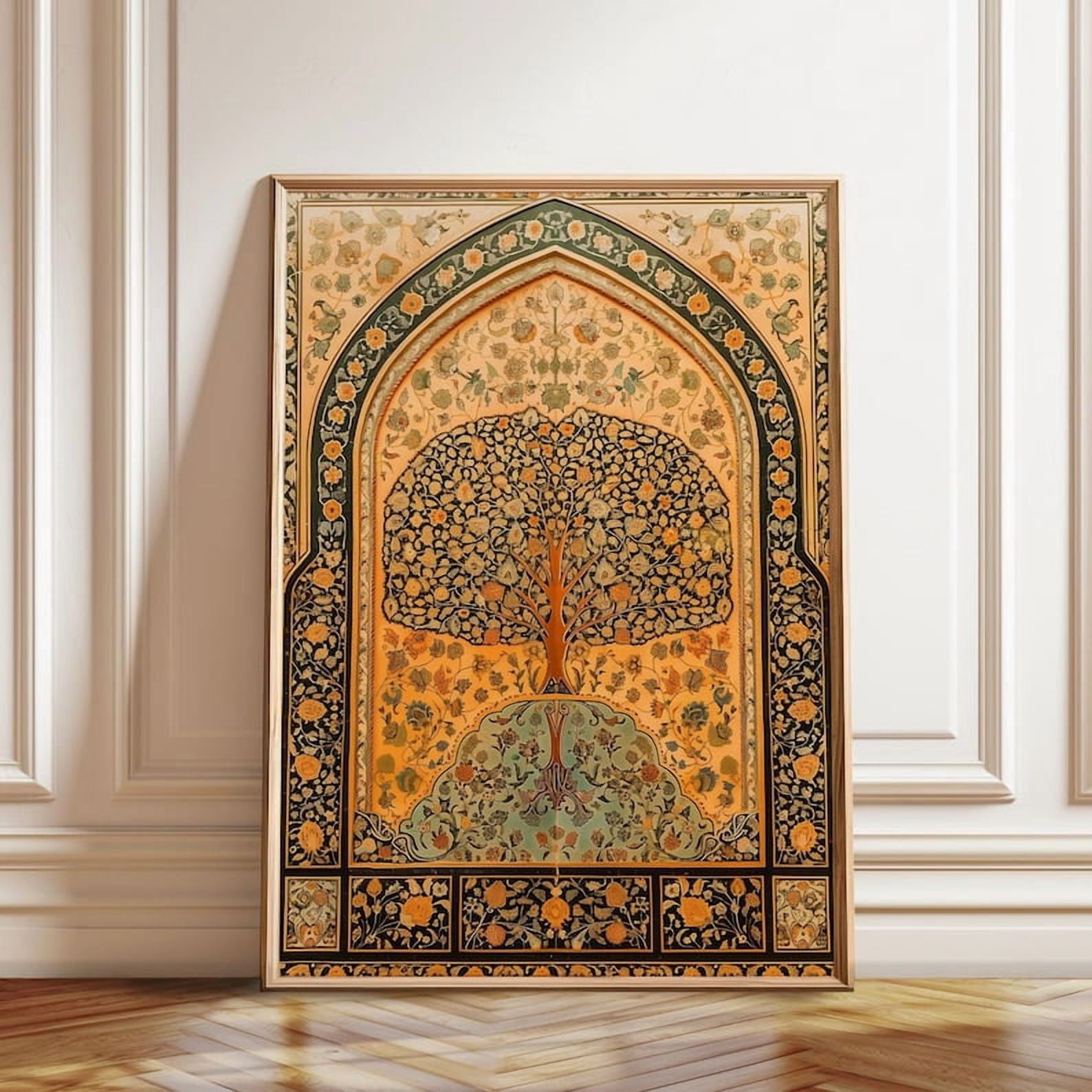 Miluva Tree Of Life Persian Wall Art - Ornate Middle Eastern Tapestry ...