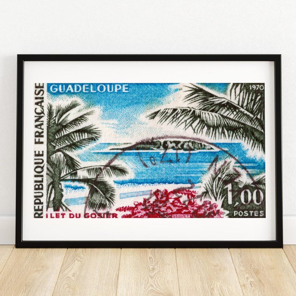 Miluva Tropical Beaches - Postage Stamp Print - Aesthetic Wall Art ...
