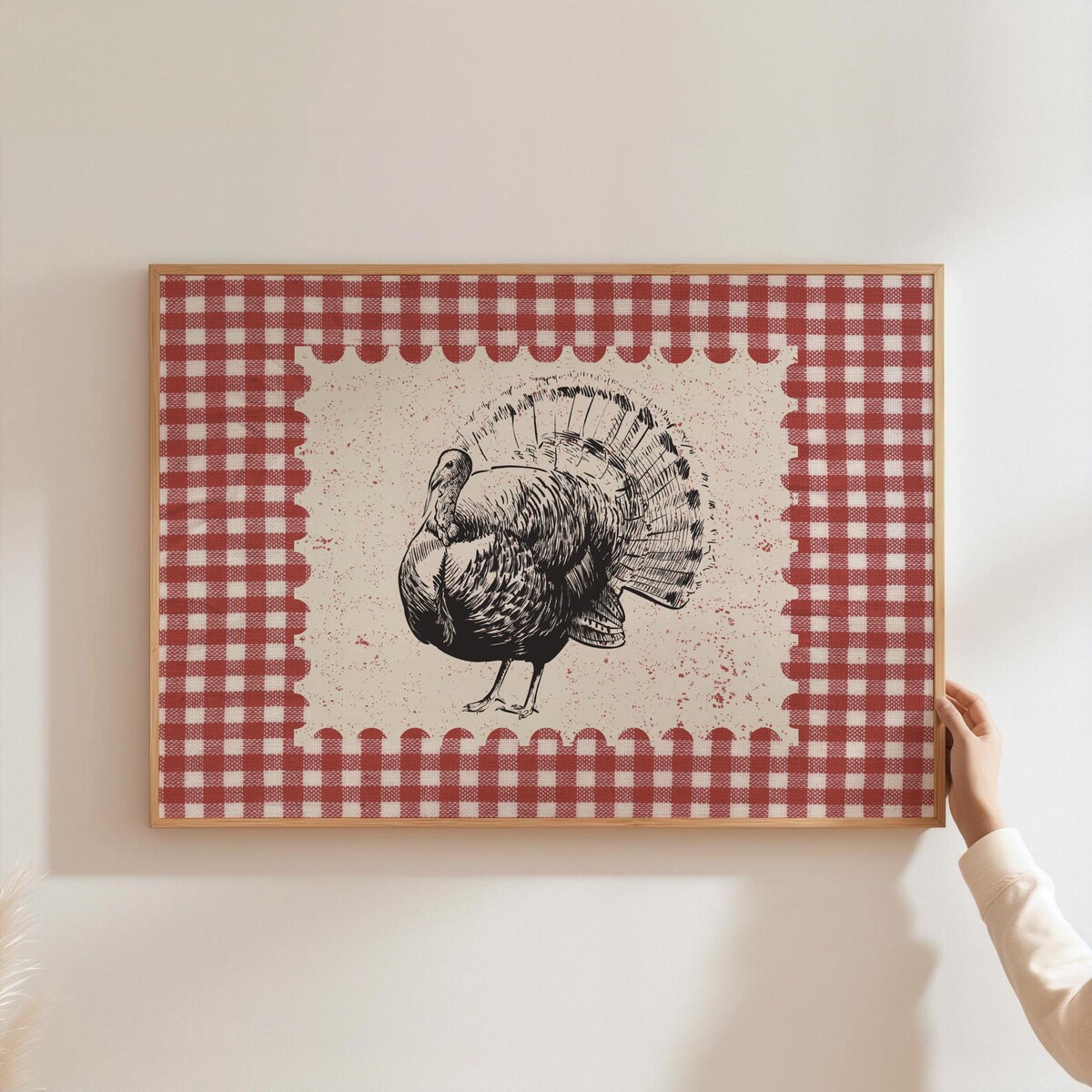 Miluva Turkey bird print thanksgiving wall art fall wall art retro ...