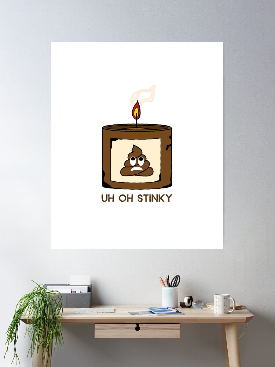 Miluva Uh Oh Stinky Poster Wall Art, Modern Wall Decor For Living Room ...