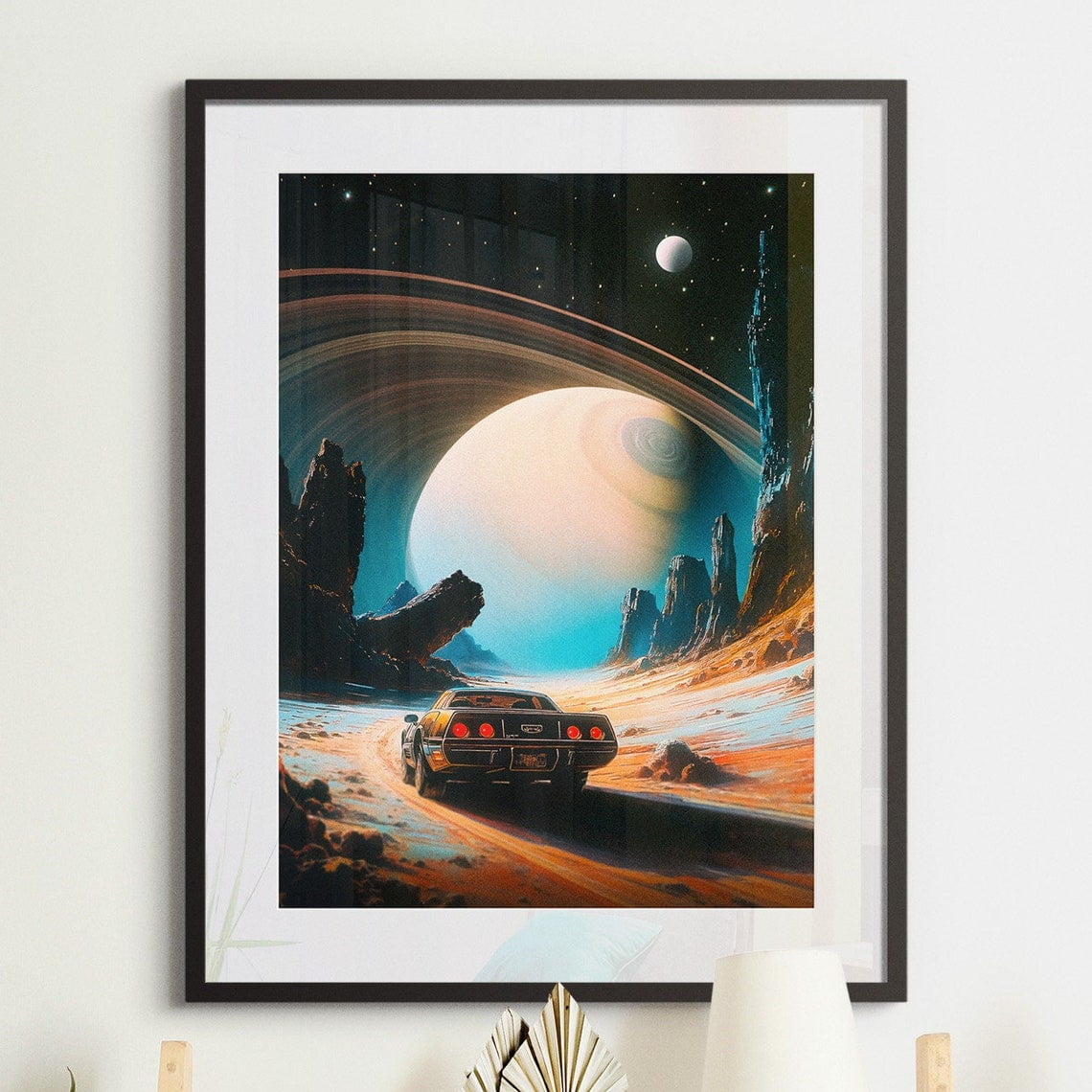 Miluva Ultimate Space Racer Retro Futurism Art Space Art Vintage Collage Sci-Fi Poster Surreal ...