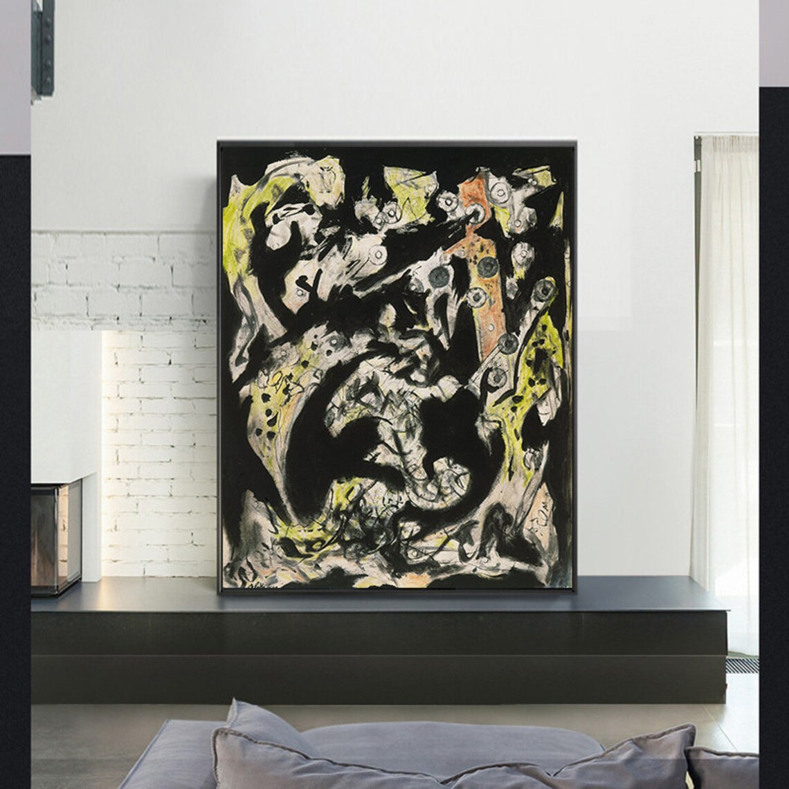 Miluva Untitled-Jackson Pollock,Home Office Decor,Fine Art Poster ...