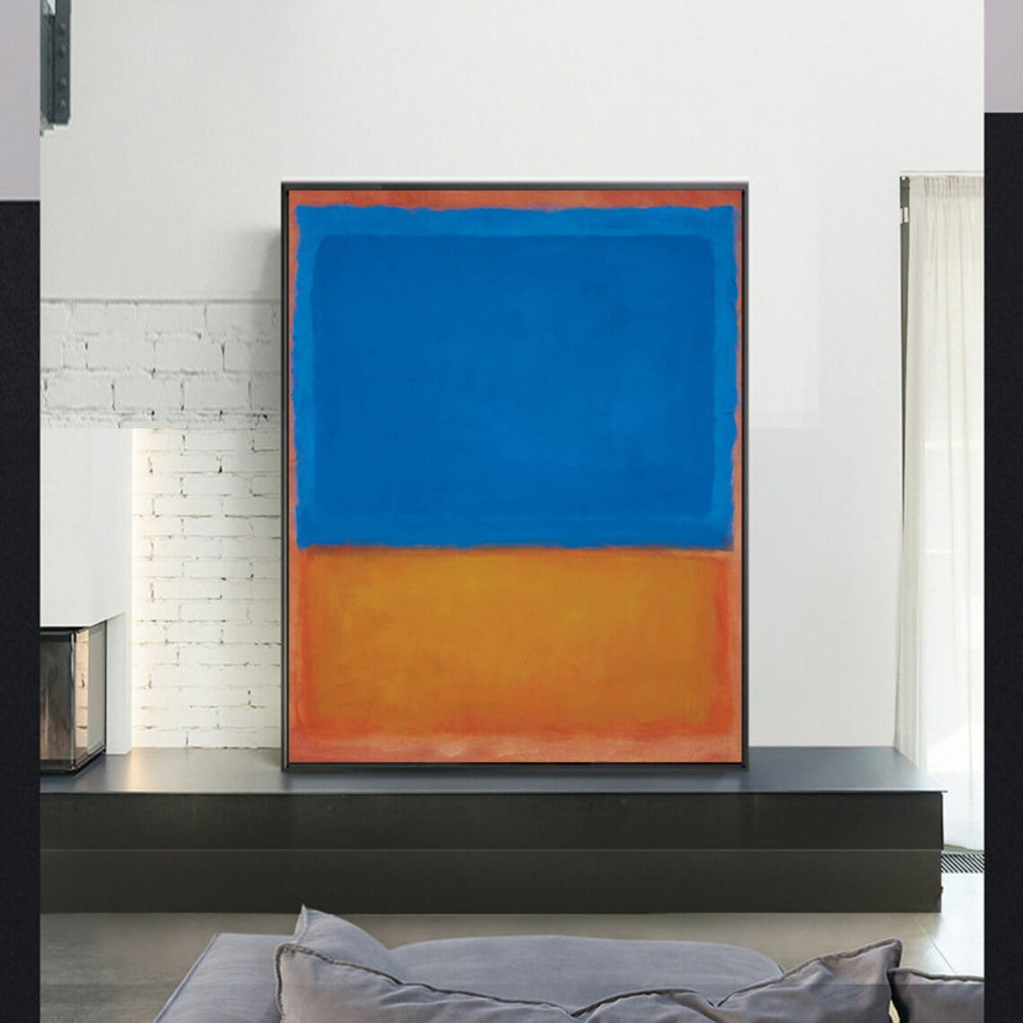 Miluva Untitled,Red, Blue, Orange-Mark Rothko,Rothko Art Poster,Office ...