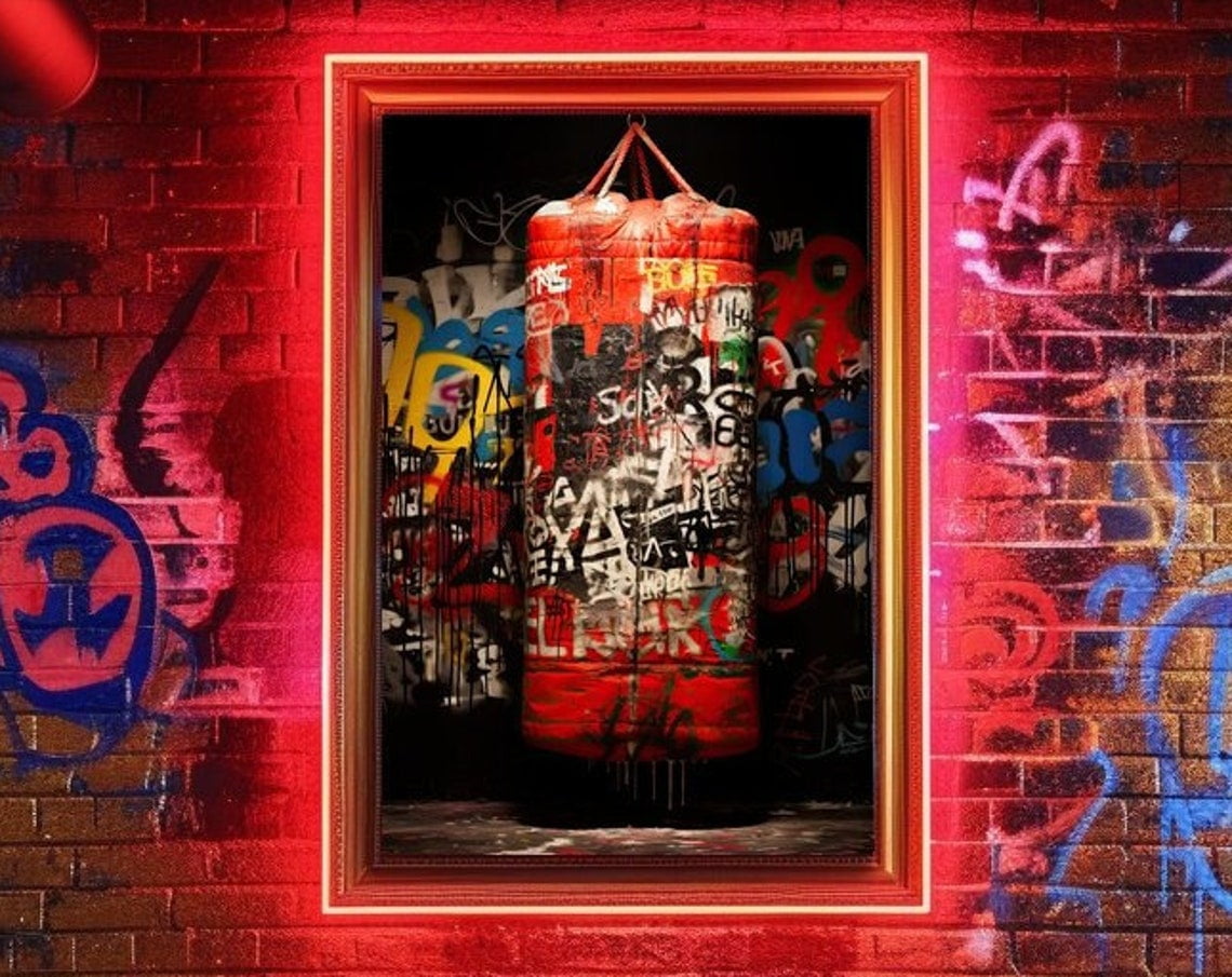 Miluva Urban Boxing Bag Graffiti Masterpiece, Printable Street Art ...