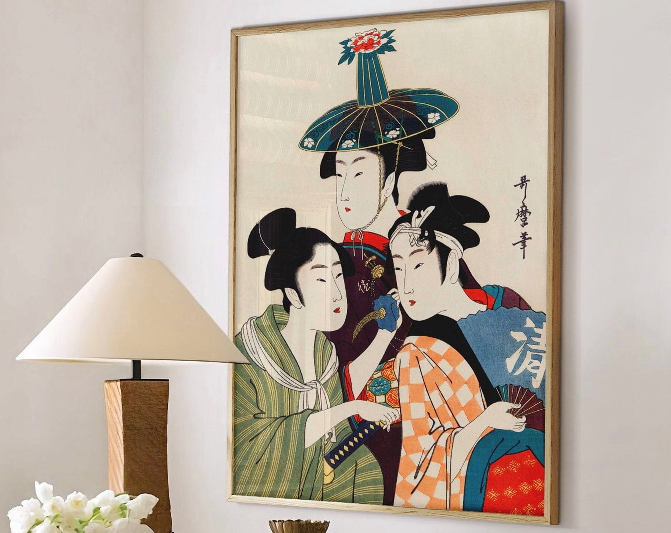 Miluva Utamaro Kitagawa Japanese Woodblock Art Print Ukiyo-E Poster ...