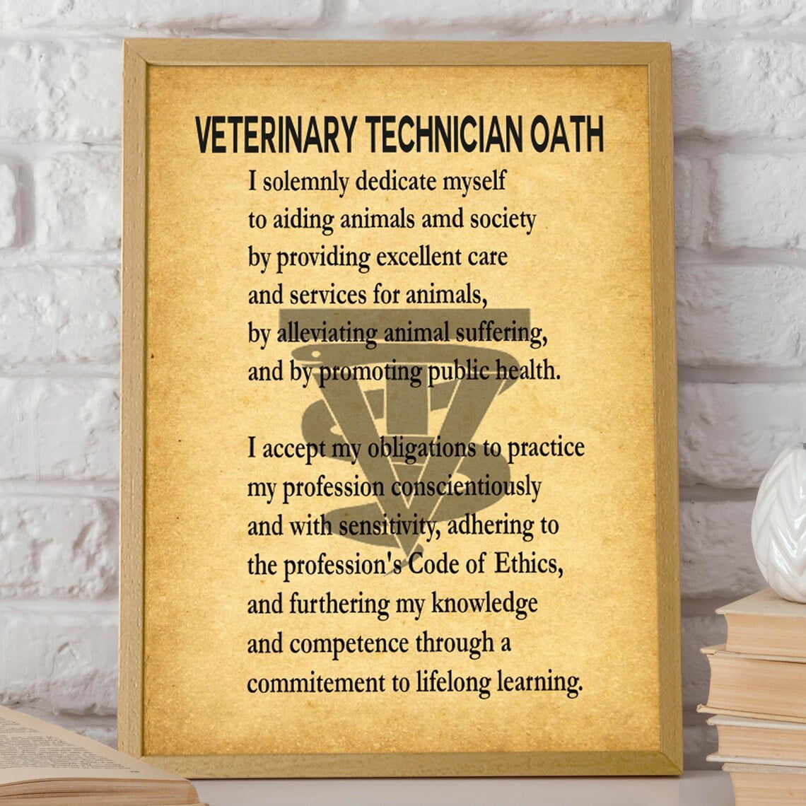 Miluva Vet Tech Gift Veterinary Technician Oath Vet Tech Gift Oath ...