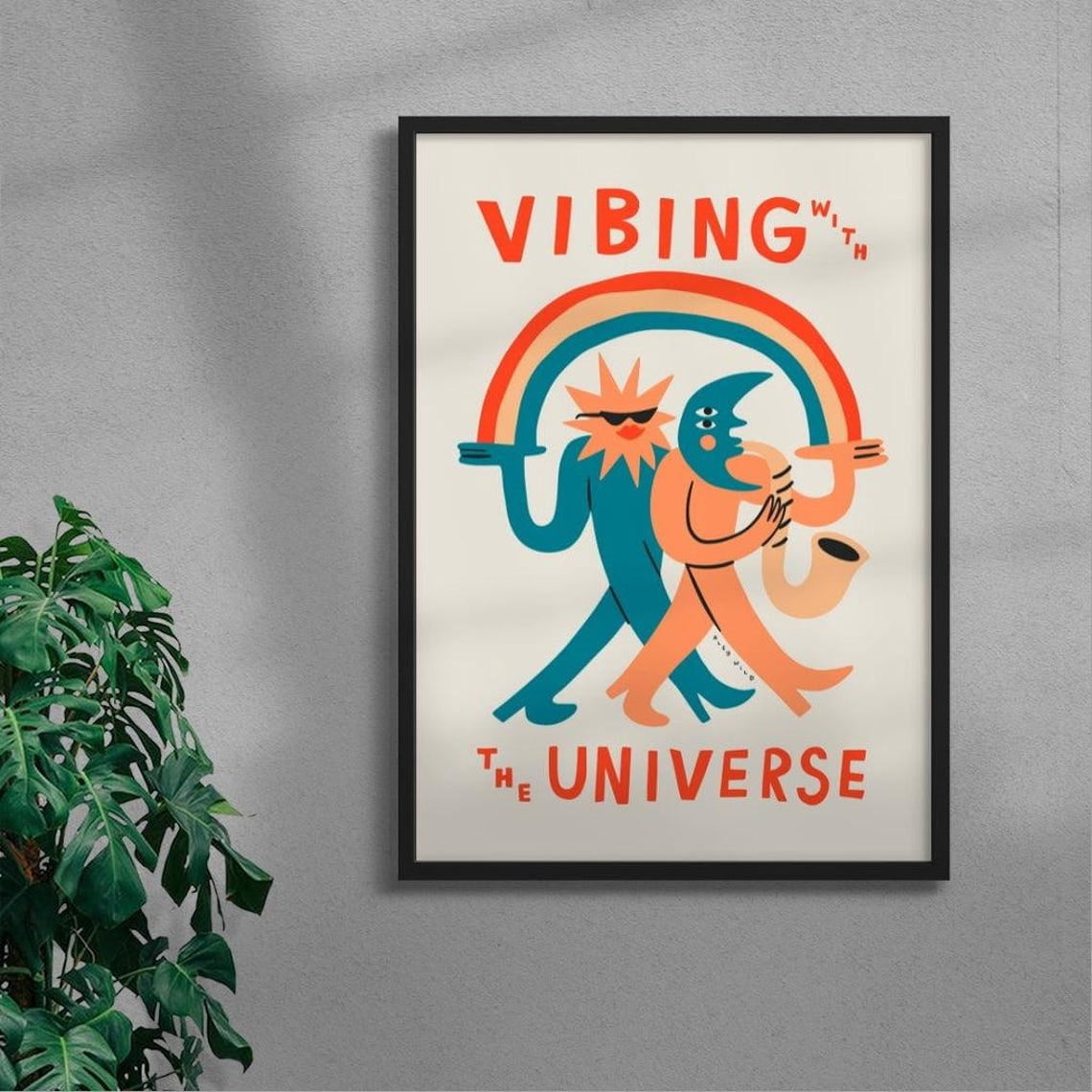 Miluva Vibing With The Universe Aesthetic Wall Art Print Minimalist ...