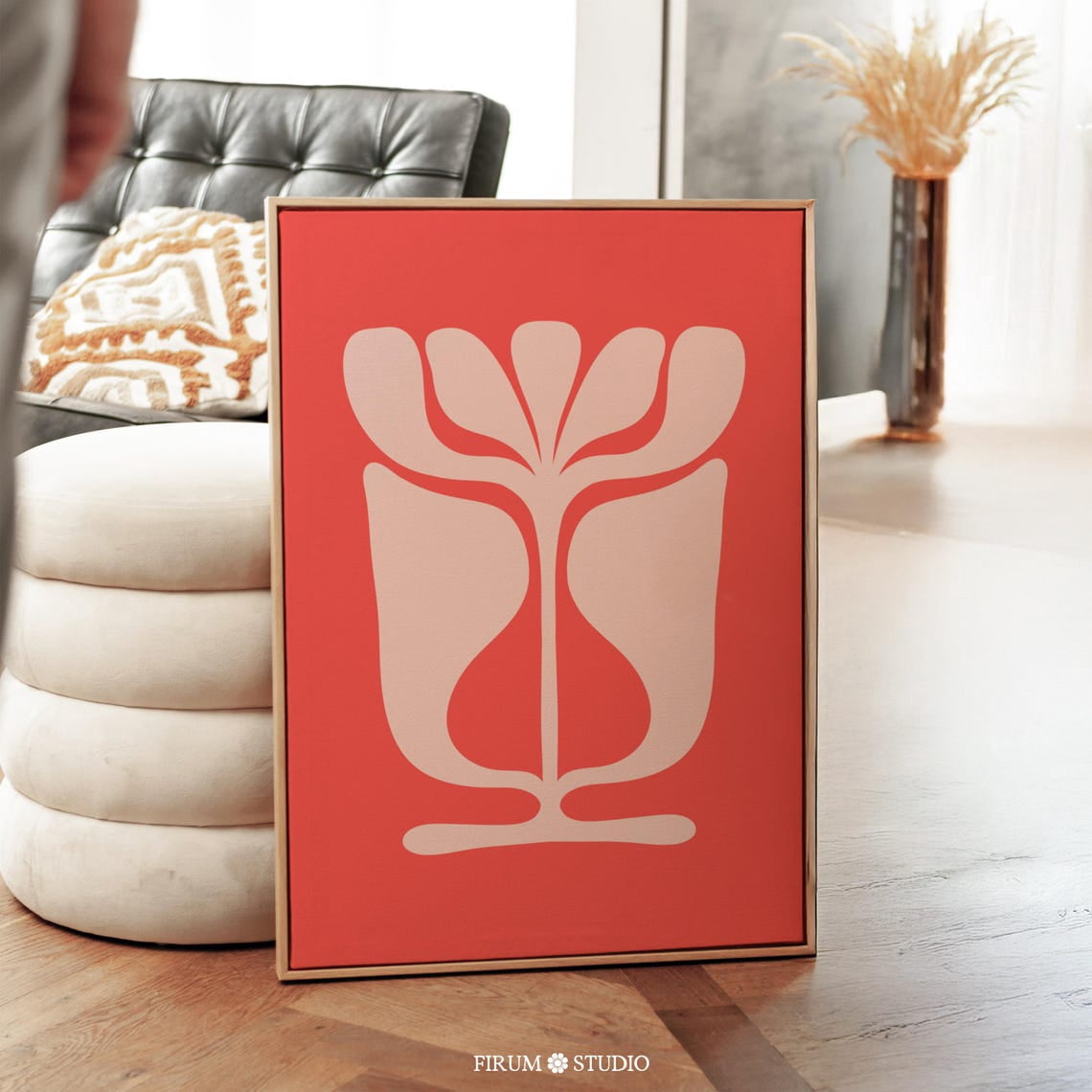 Miluva Vibrant Floral Art Print Funky Abstract Botanical Poster, Flower ...