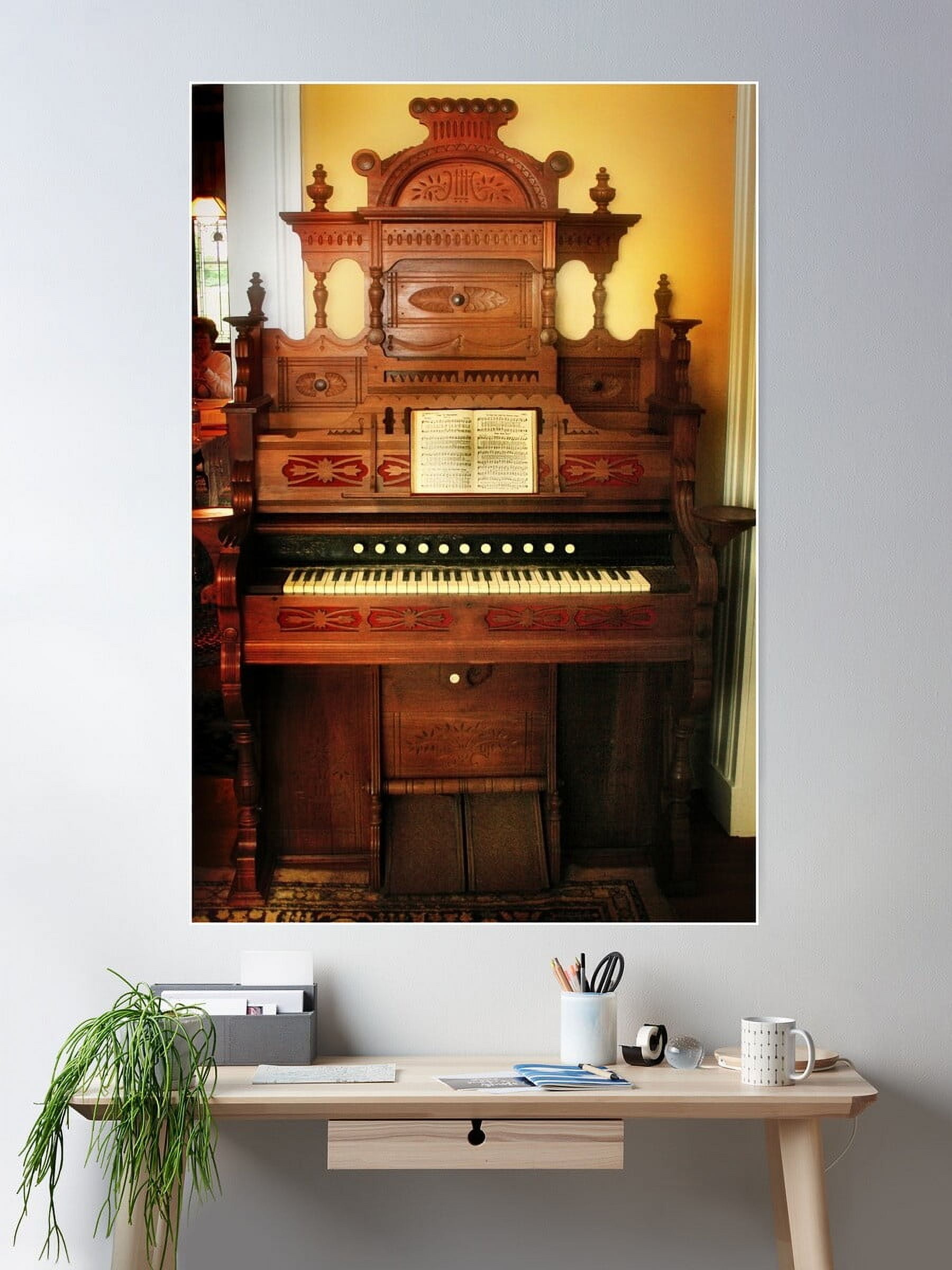 Miluva Victorian Parlor Organ Poster Wall Art, Modern Wall Decor For ...