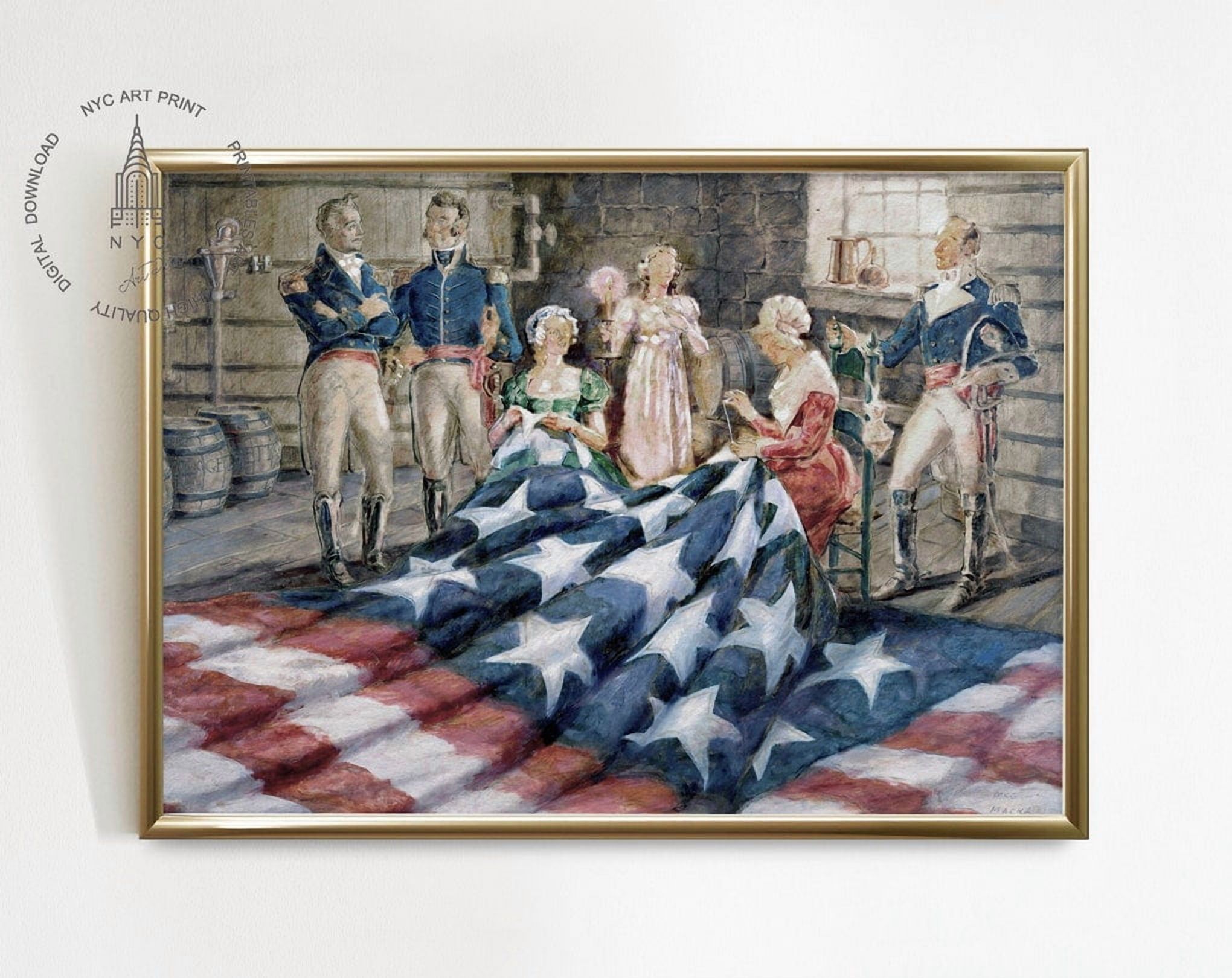 Miluva Vintage 4Th Of July Wall Print, American Print, Independence Day ...