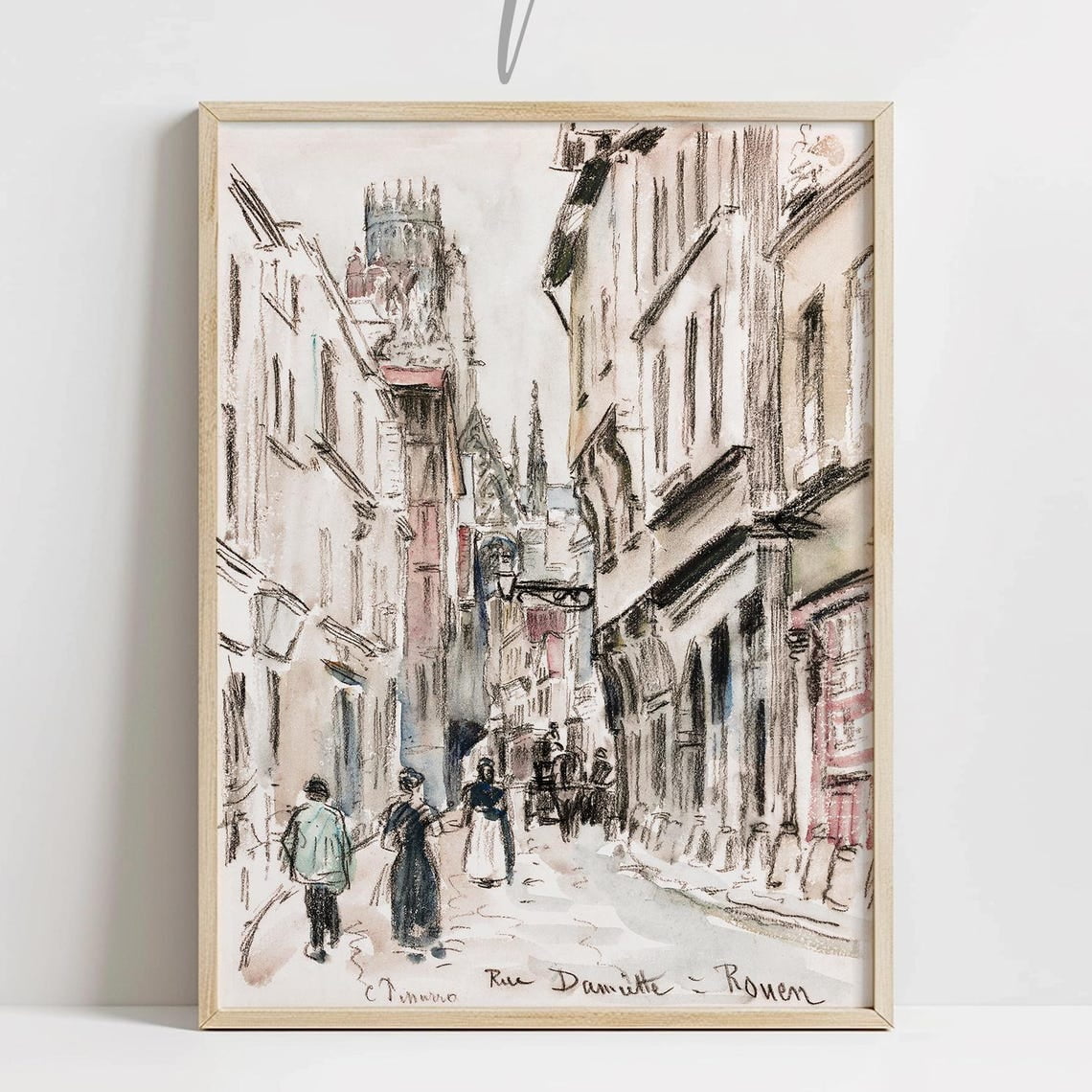 Miluva Vintage Abstract French Street Scene Print, Printable ...