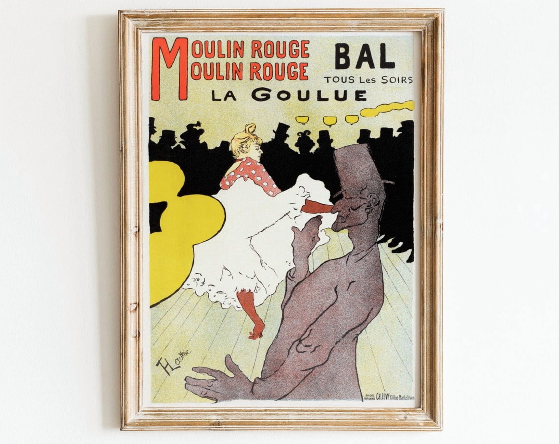 Miluva Vintage Advertisement Moulin Rouge Poster Retro French Ad Paris ...