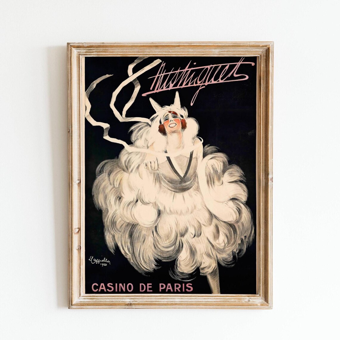 Miluva Vintage Art Mistinguett Poster Casino De Paris Cabaret Art Print ...