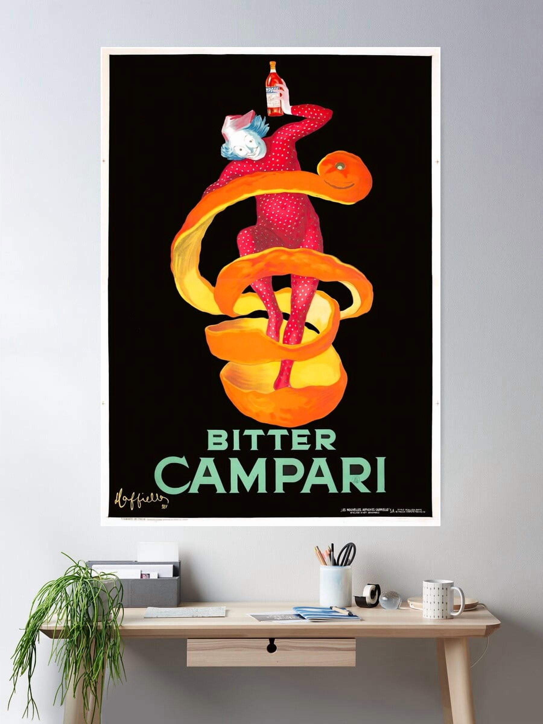 Miluva Vintage Bitter Campari Poster Poster Wall Art, Modern Wall Decor ...