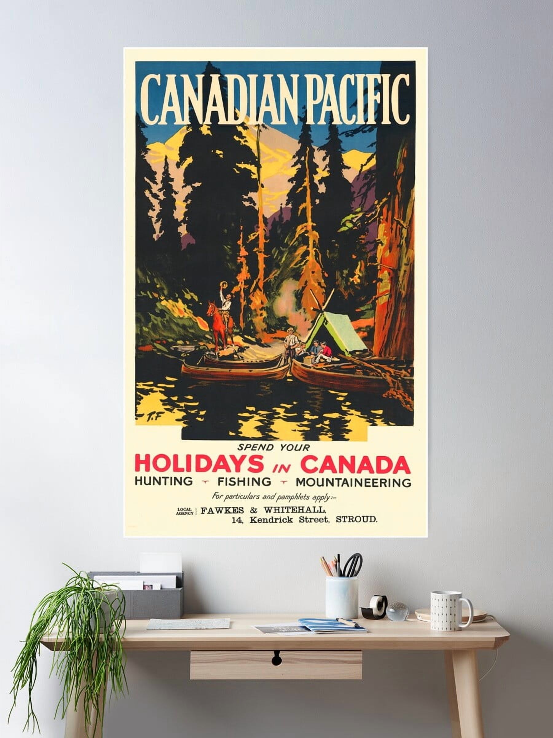 Miluva Vintage Canada Travel Poster - Spend Your Holidays In Canada ...