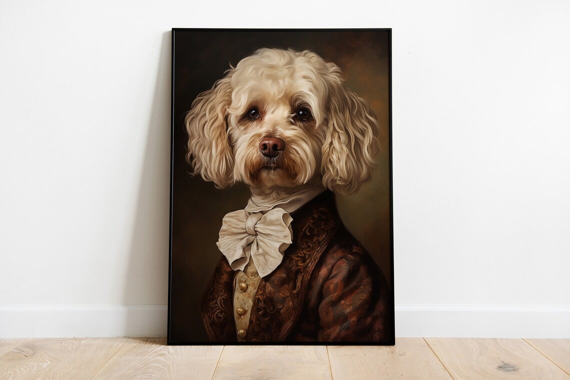 Miluva Vintage Cockapoo Print, Renaissance Cockapoo Poster, Altered ...