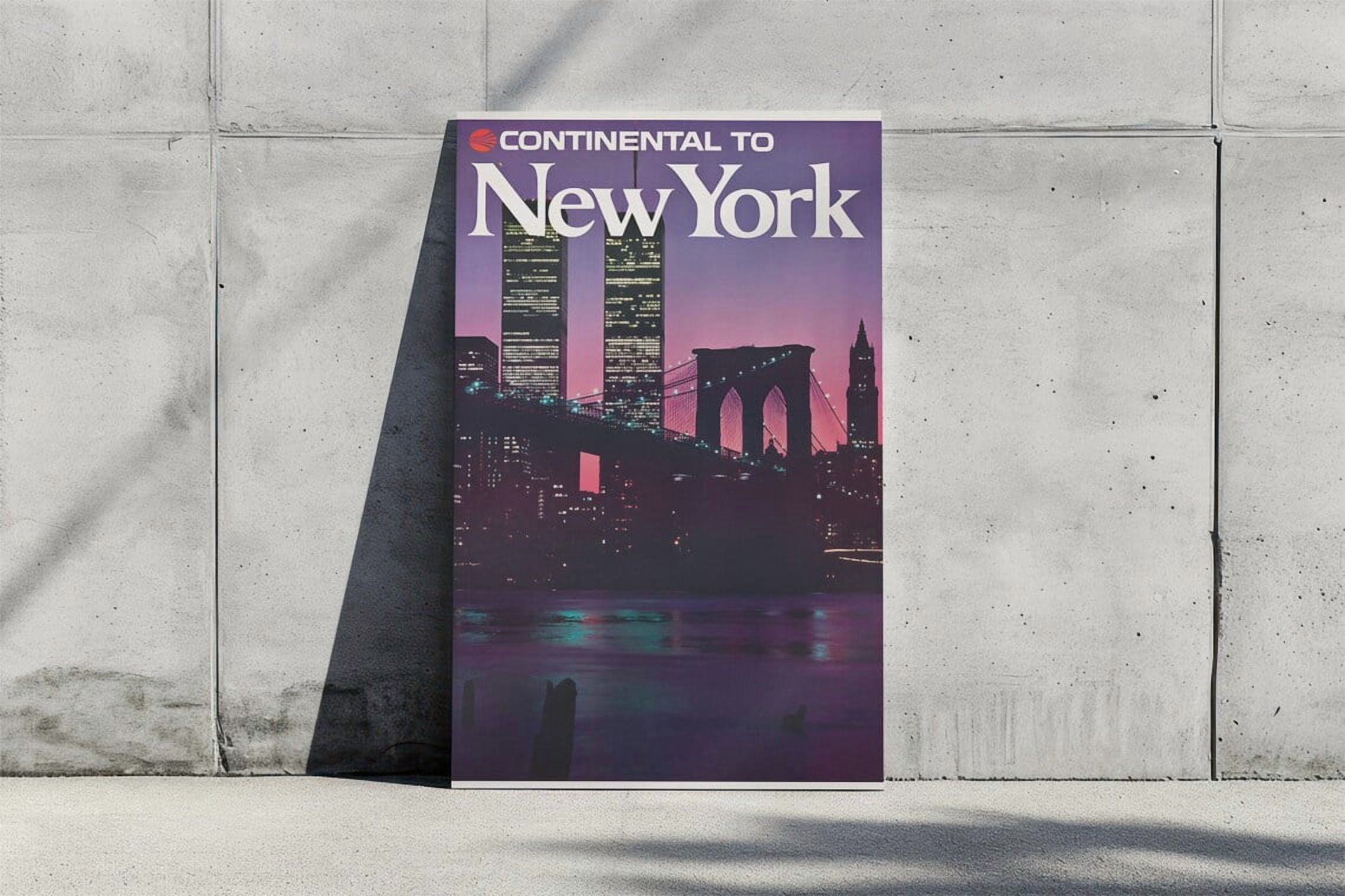 Miluva Vintage Continental New York City Wall Art, Printable Brooklyn ...