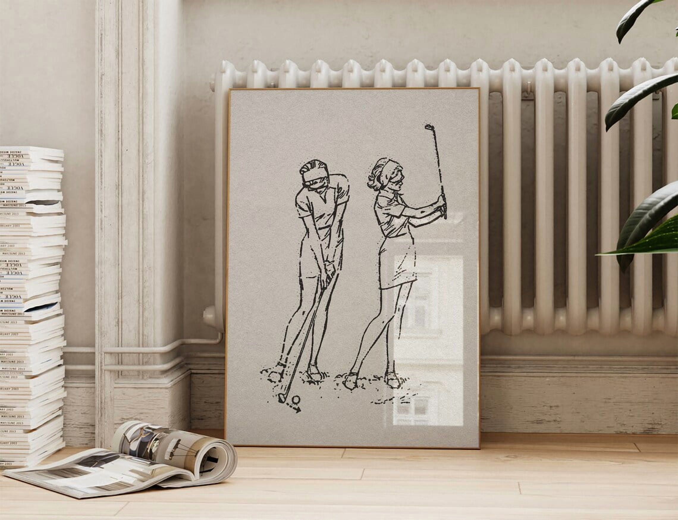 Miluva Vintage Golf Wall Decor For Women Preppy Golf Swing ...